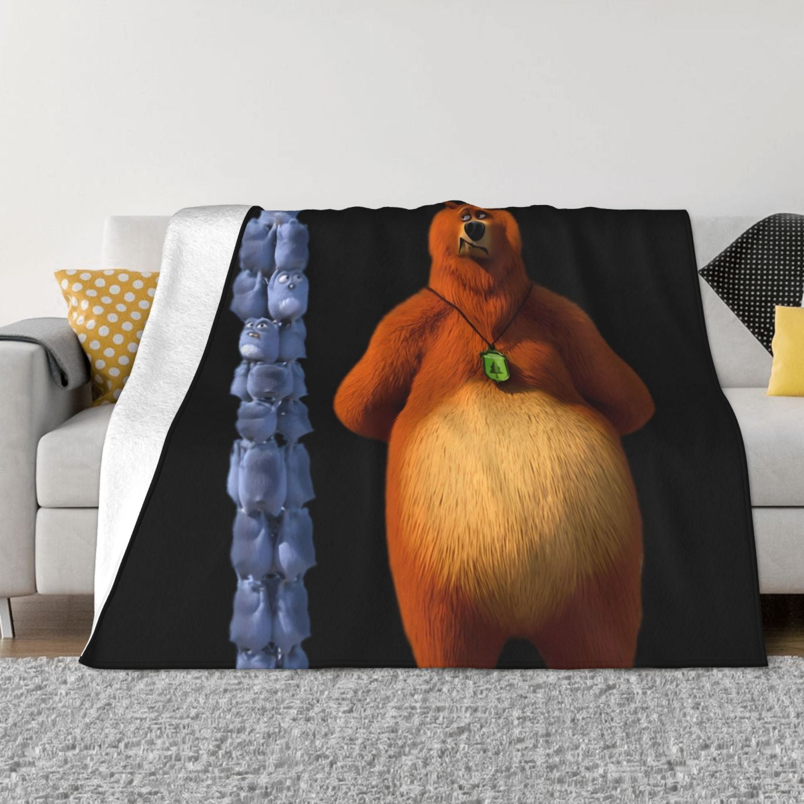 Grizzy & The Lemmings Throw Blanket Lightweight Plush Fuzzy Cozy Soft ...