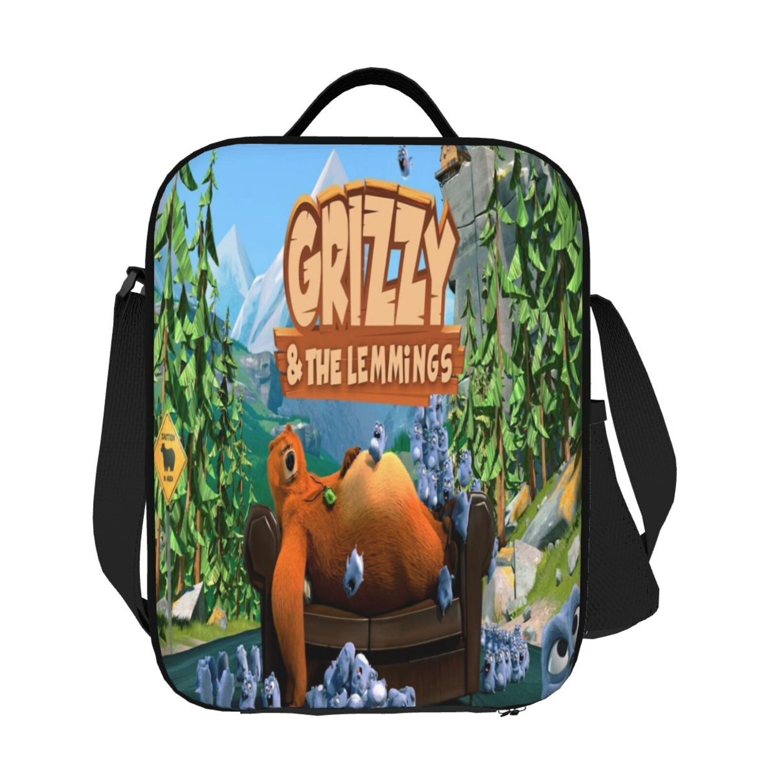 Grizzy and Lemming Lunch Box Insulated Lunch Bag Cute Lunch Box ...