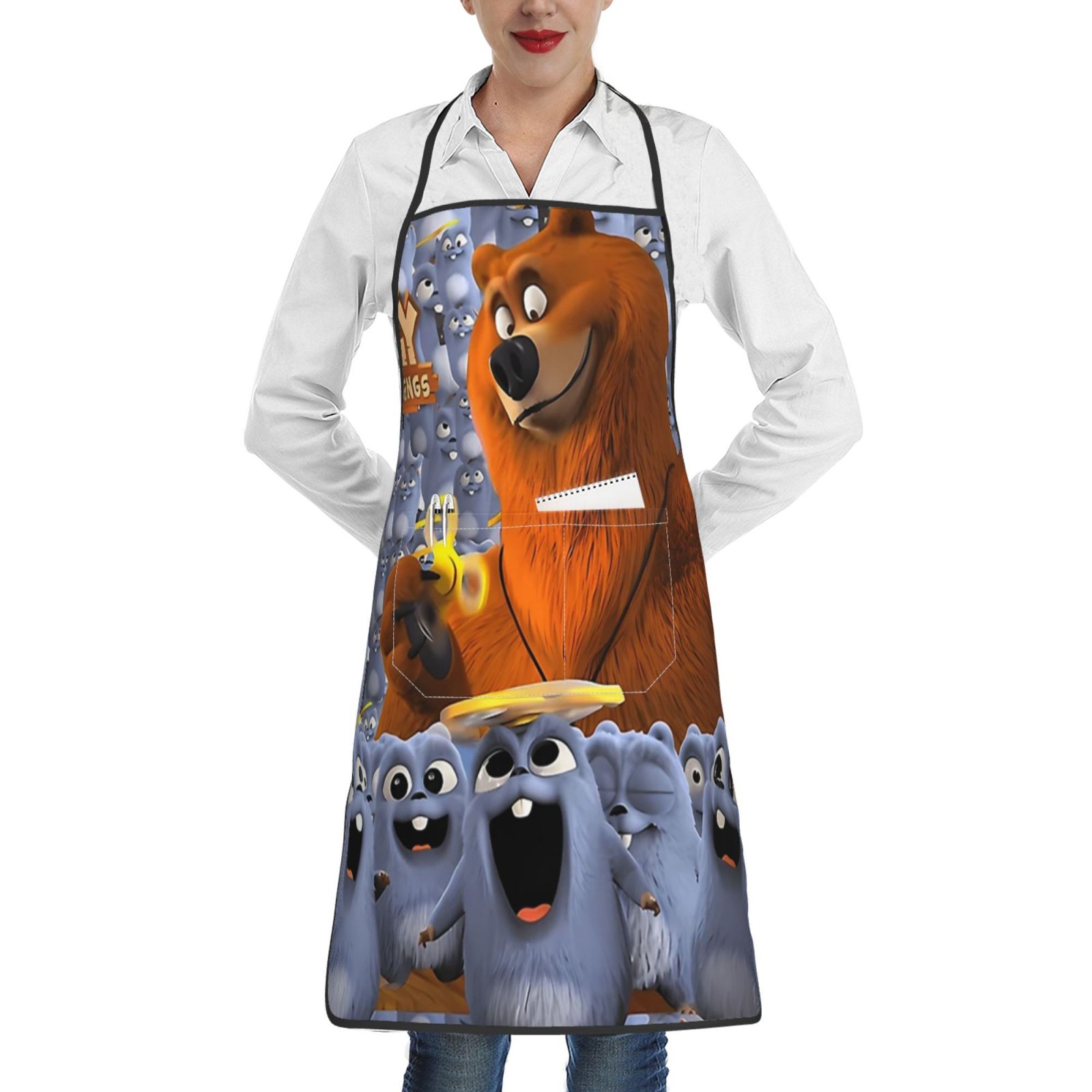 Grizzy and the Lemmings Apron for Women and Men with Pockets ...