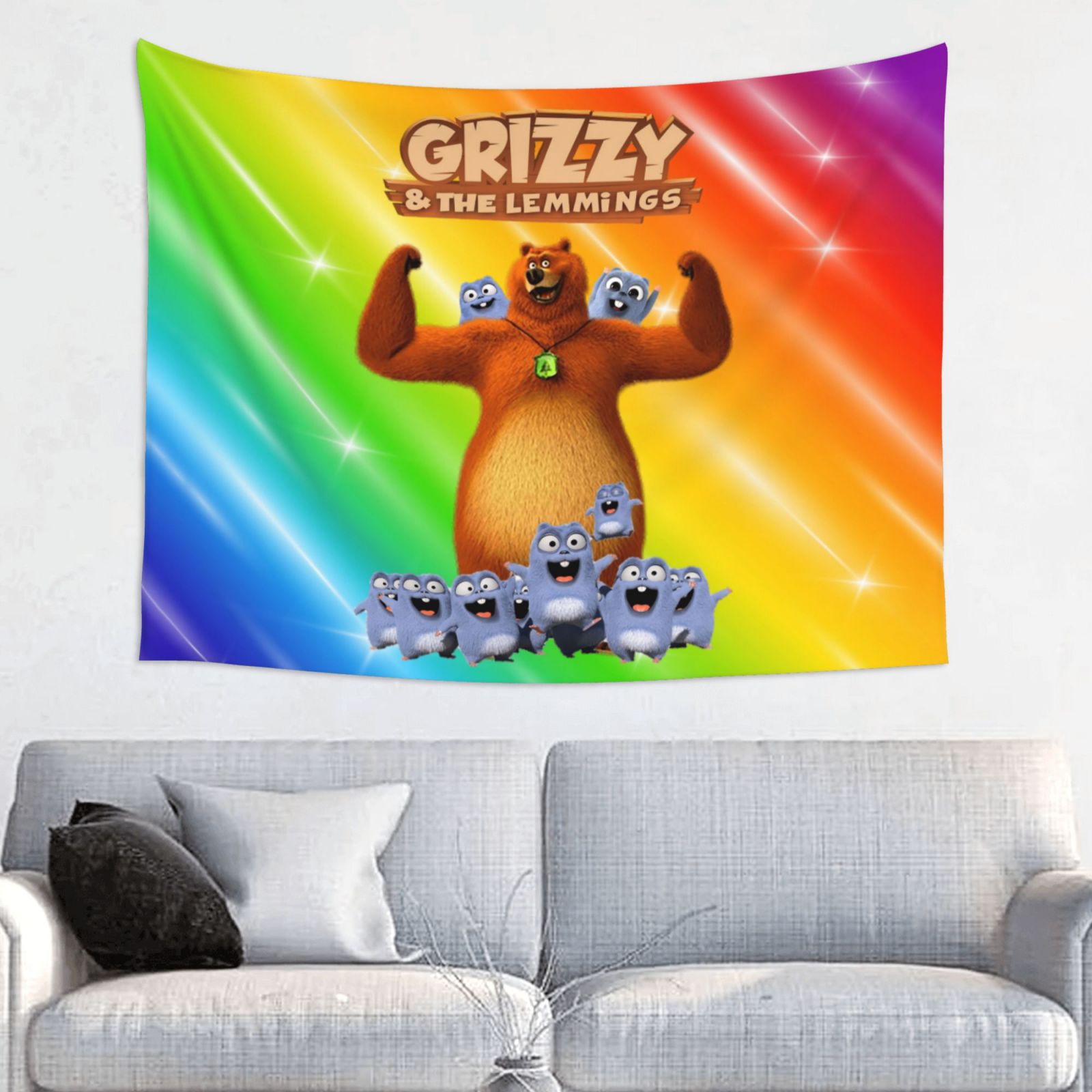 Grizzy and the Lemming Tapestry Anime Poster Large Background Wall Art ...