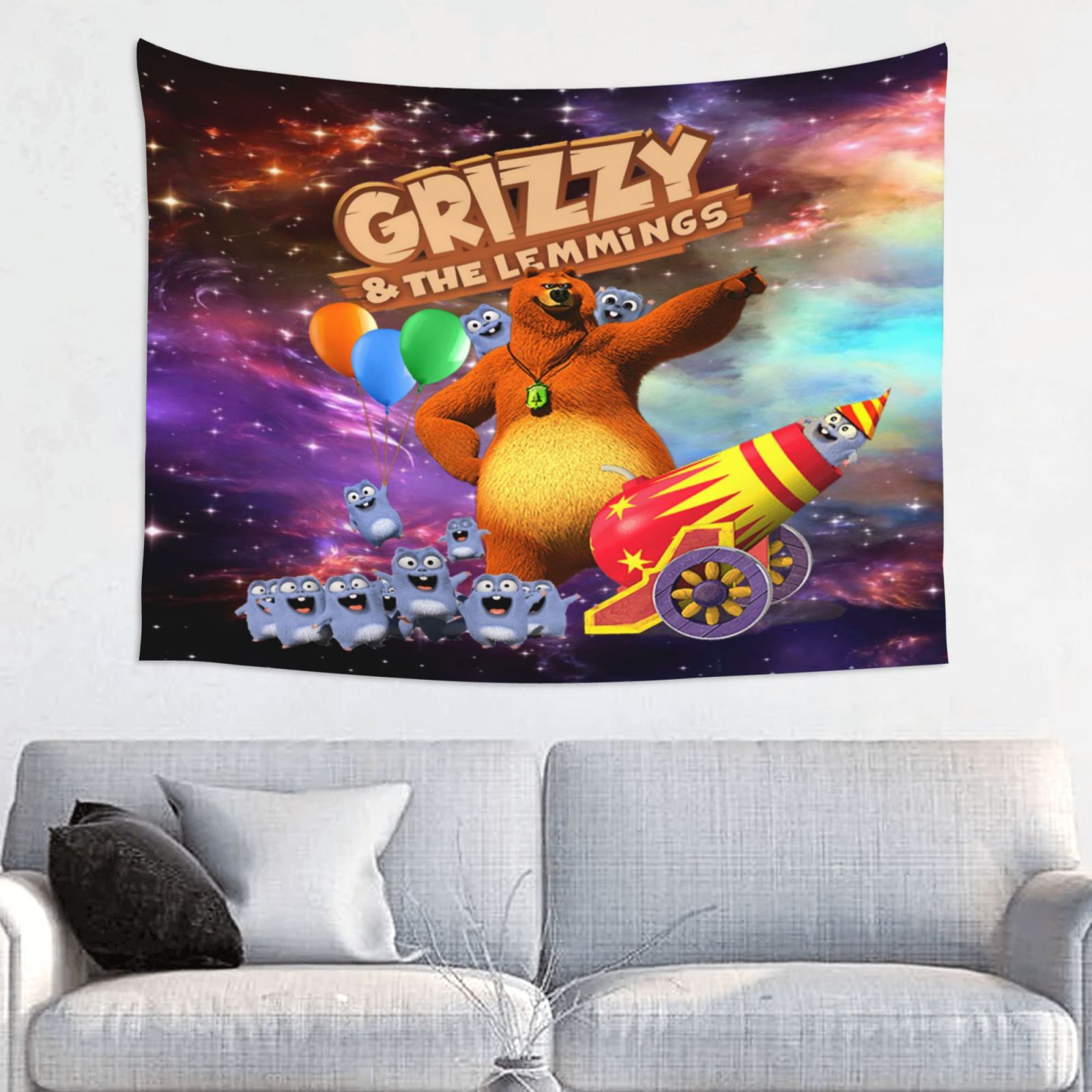 Grizzy and the Lemming Tapestry Anime Poster Large Background Wall Art ...