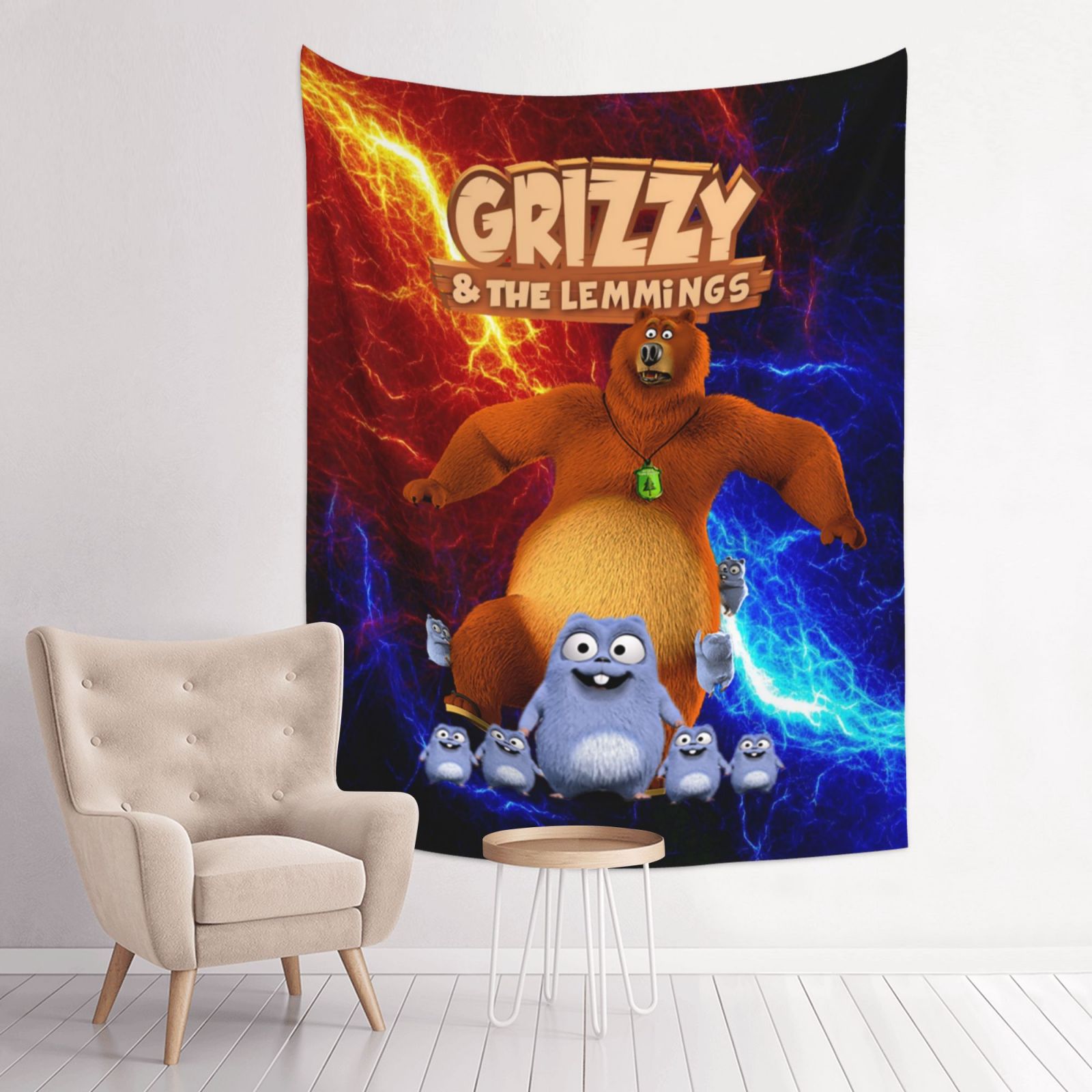 Grizzy and the Lemming Tapestry Anime Poster Large Background Wall Art ...