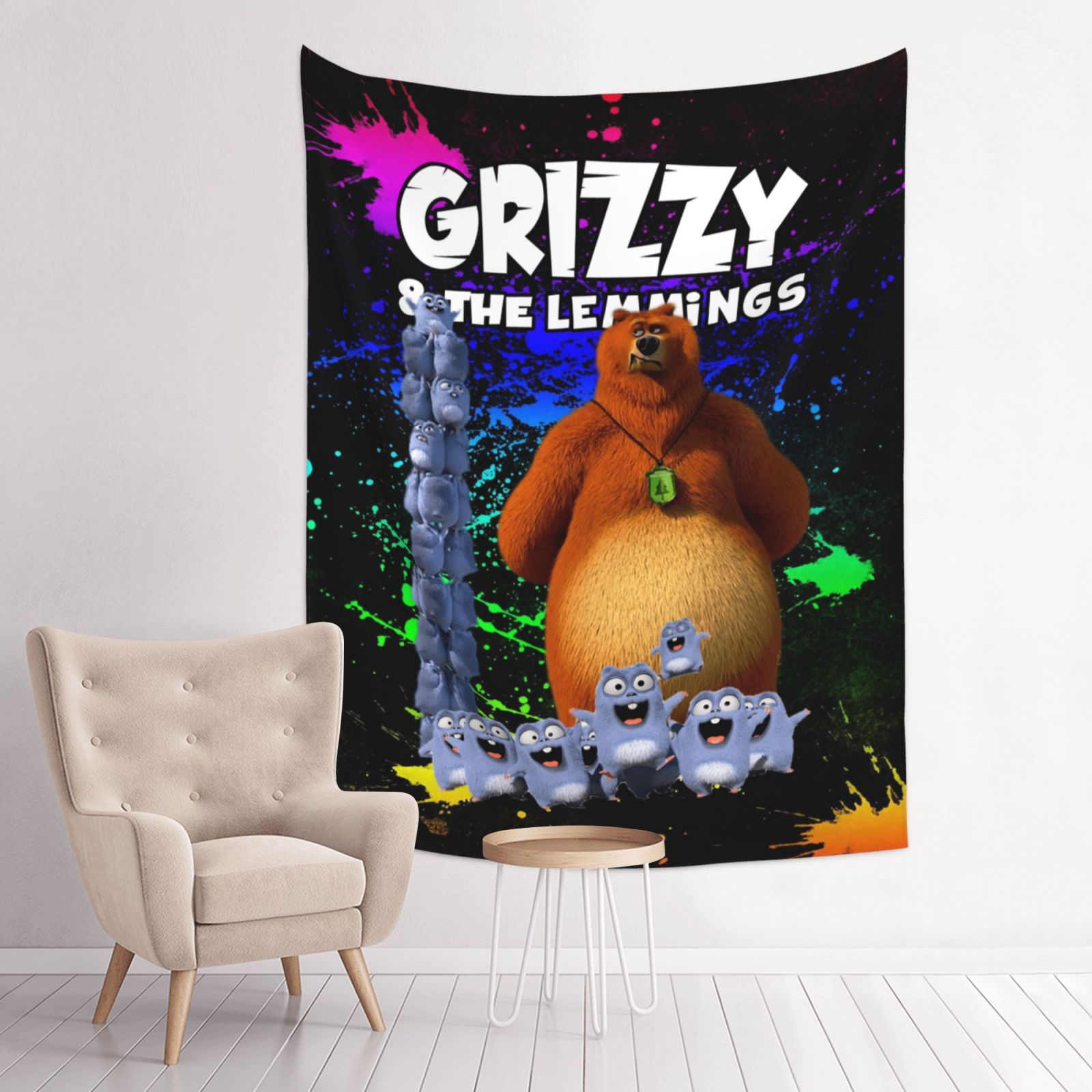 Grizzy and the Lemming Tapestry Anime Poster Large Background Wall Art ...