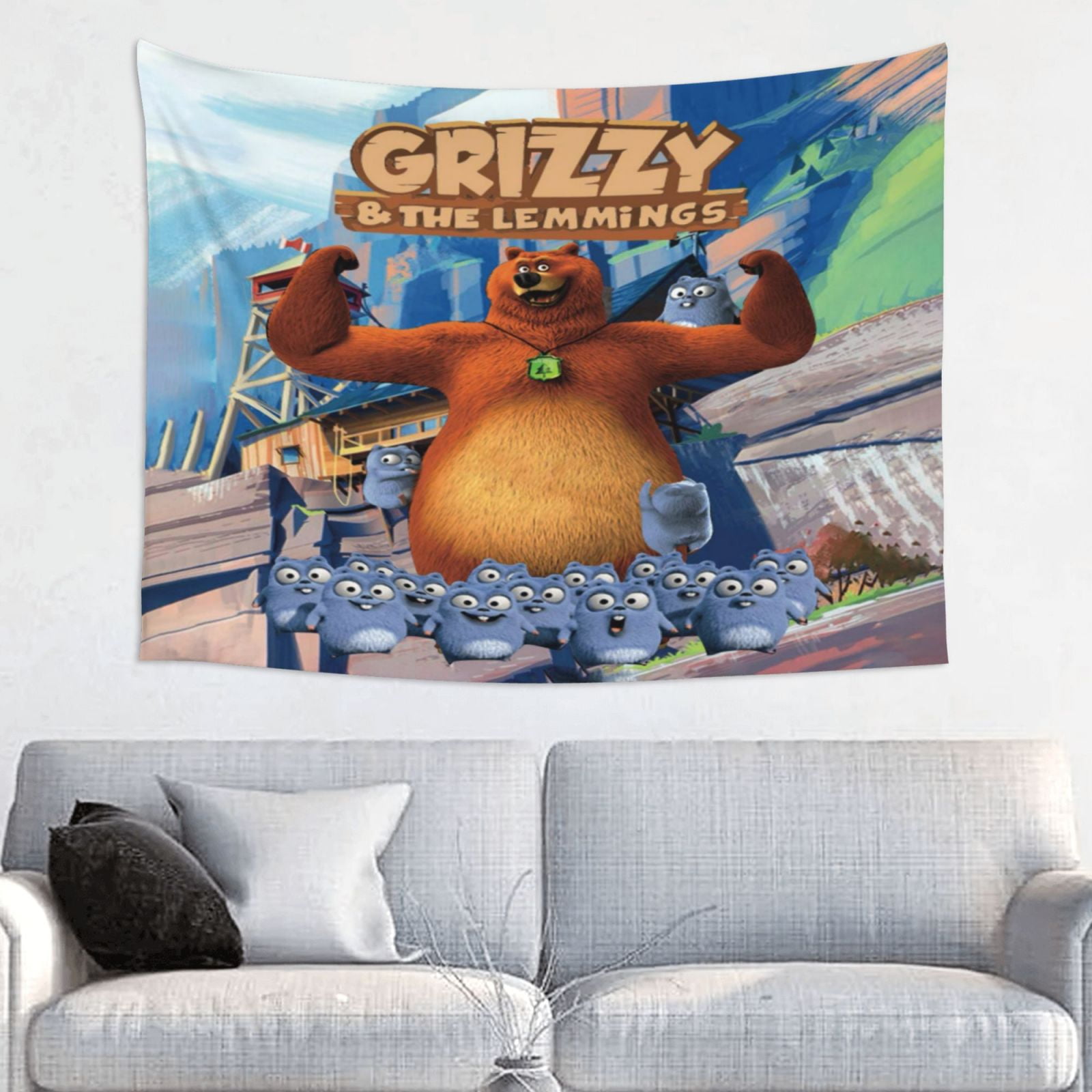 Grizzy and the Lemming Tapestry Anime Poster Large Background Wall Art ...