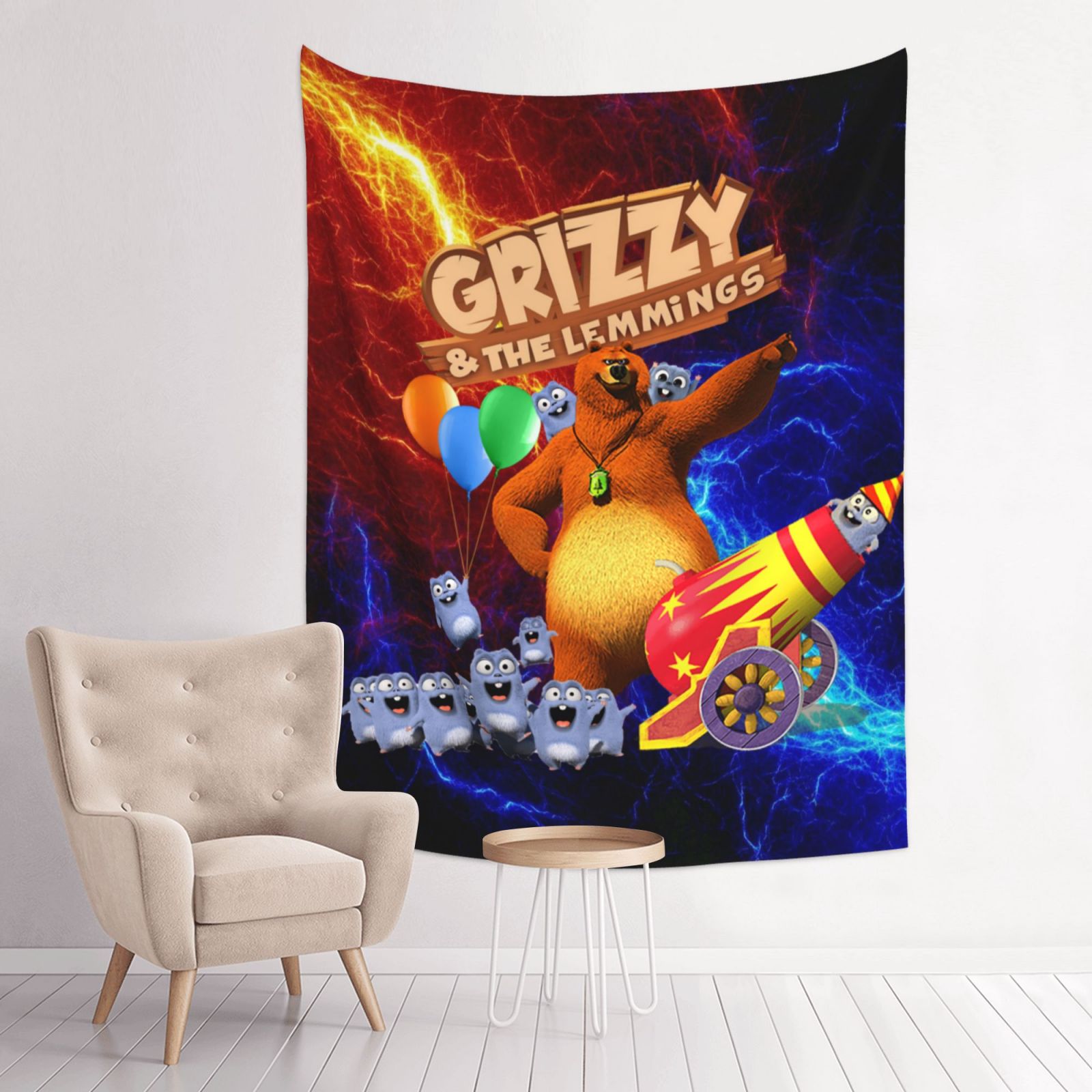 Grizzy and the Lemming Tapestry Anime Poster Large Background Wall Art ...