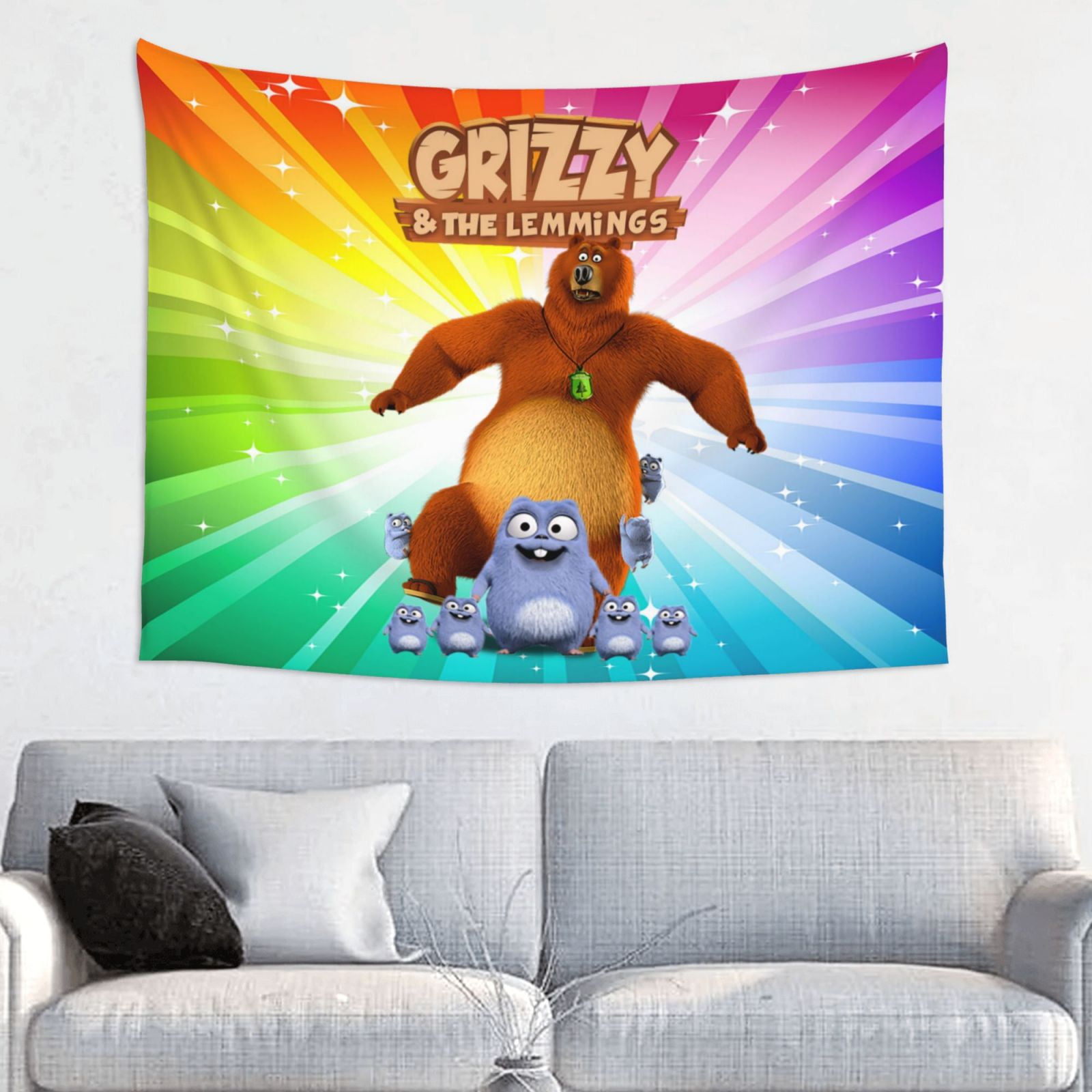 Grizzy and the Lemming Tapestry Anime Poster Large Background Wall Art ...