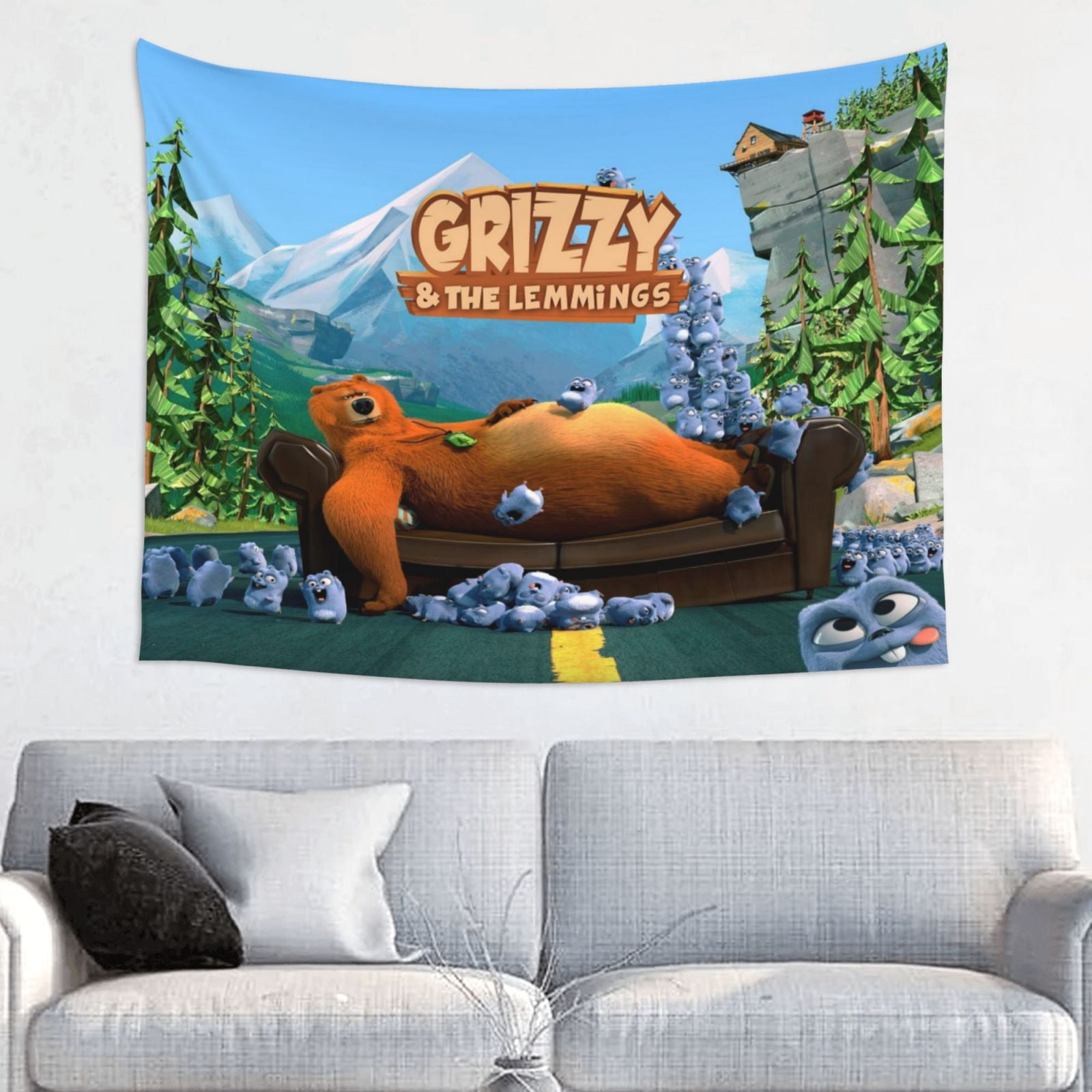 Grizzy and the Lemming Tapestry Anime Poster Large Background Wall Art ...