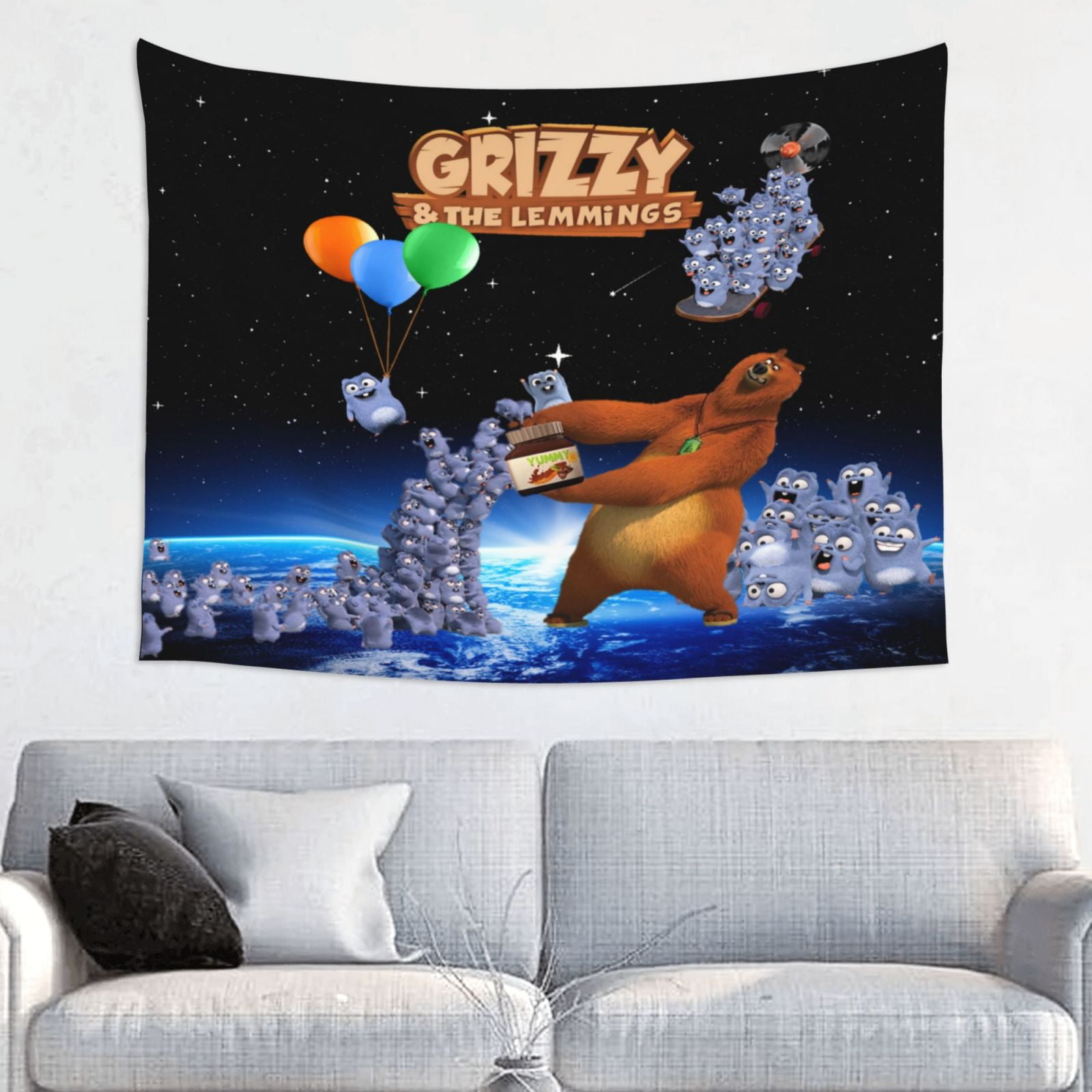 Grizzy and the Lemming Tapestry Anime Poster Large Background Wall Art ...