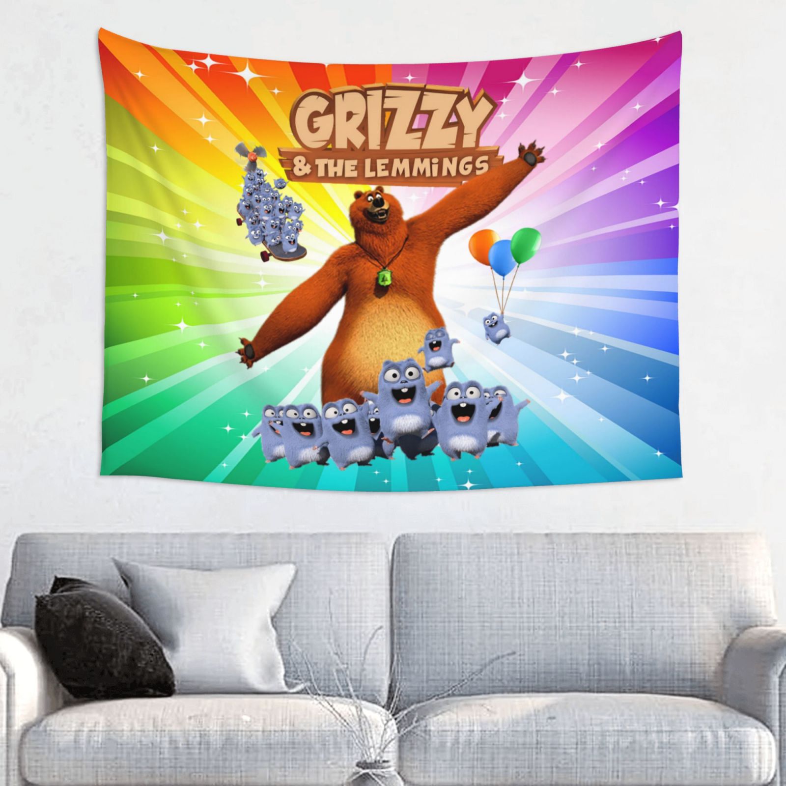 Grizzy and the Lemming Tapestry Anime Poster Large Background Wall Art ...