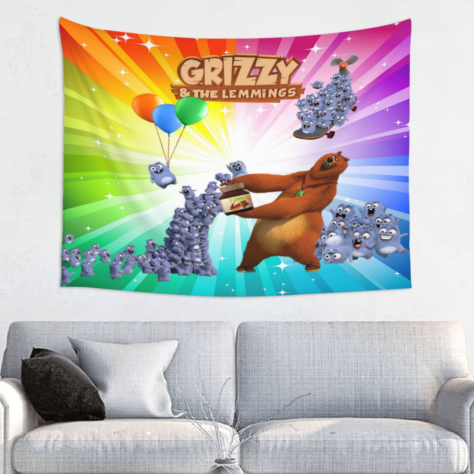 Grizzy and the Lemming Tapestry Anime Poster Large Background Wall Art ...