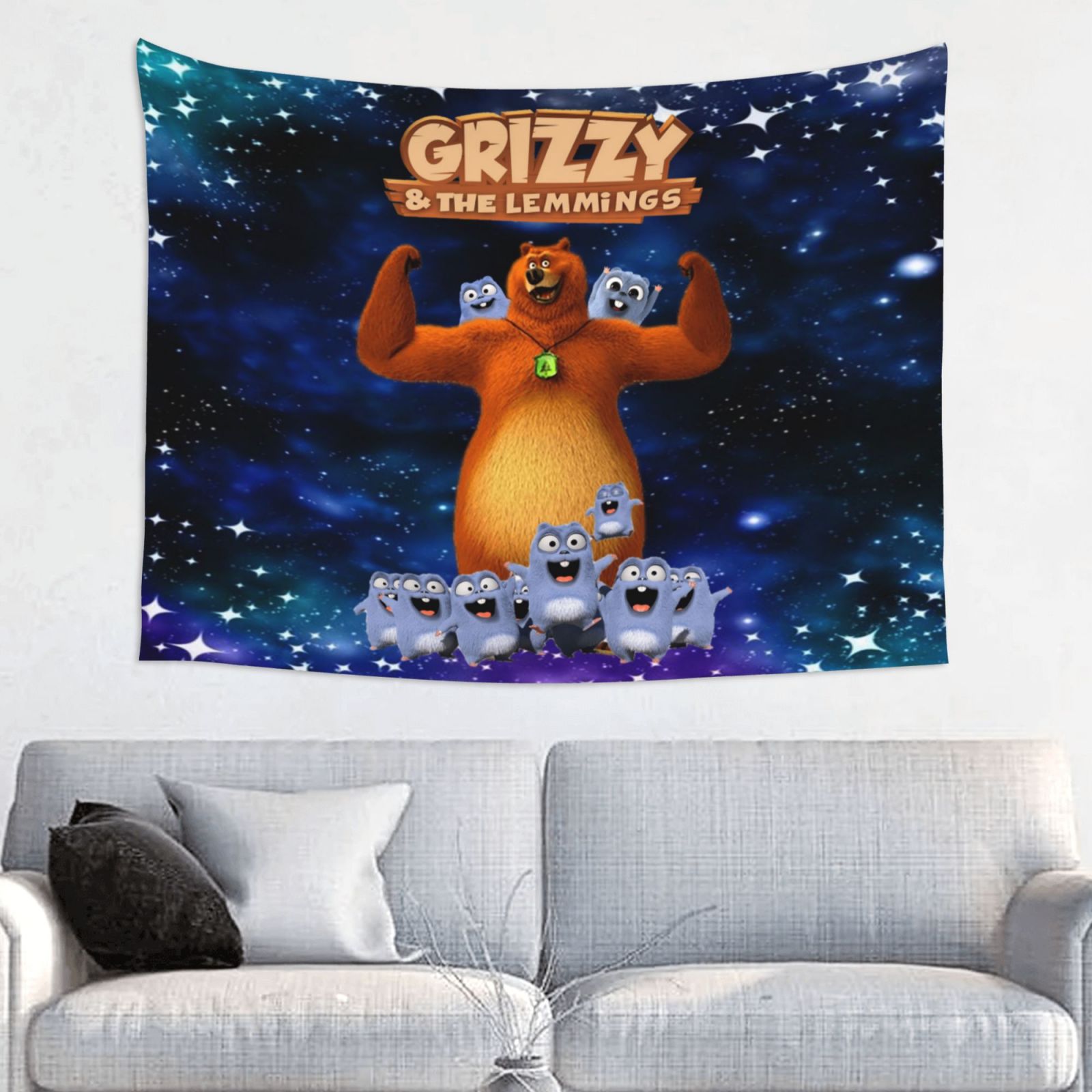 Grizzy and the Lemming Tapestry Anime Poster Large Background Wall Art ...