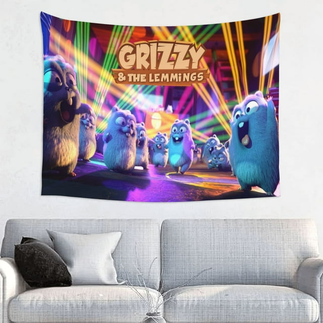Grizzy and the Lemming Tapestry Anime Poster Large Background Wall Art ...