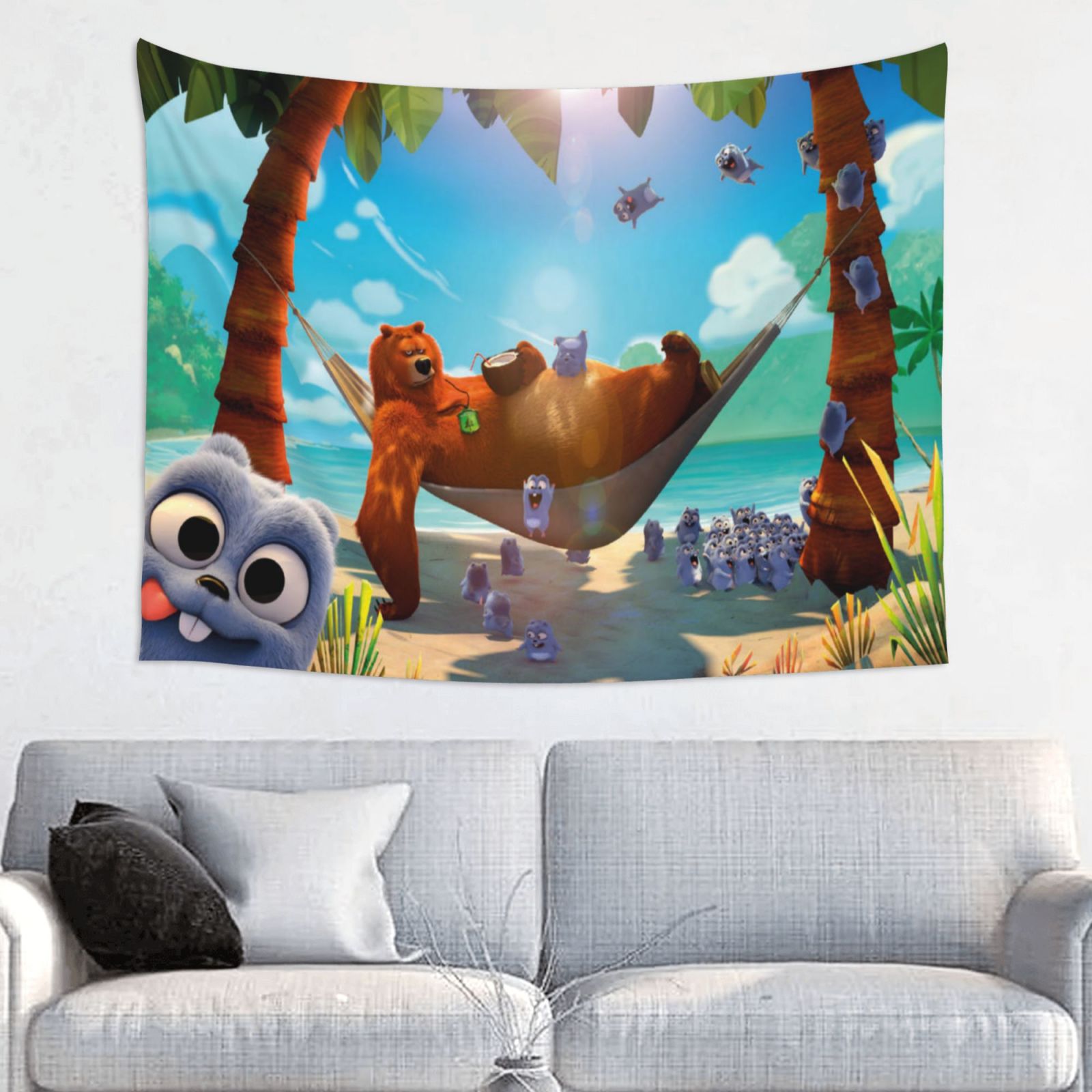 Grizzy and the Lemming Tapestry Anime Poster Large Background Wall Art ...
