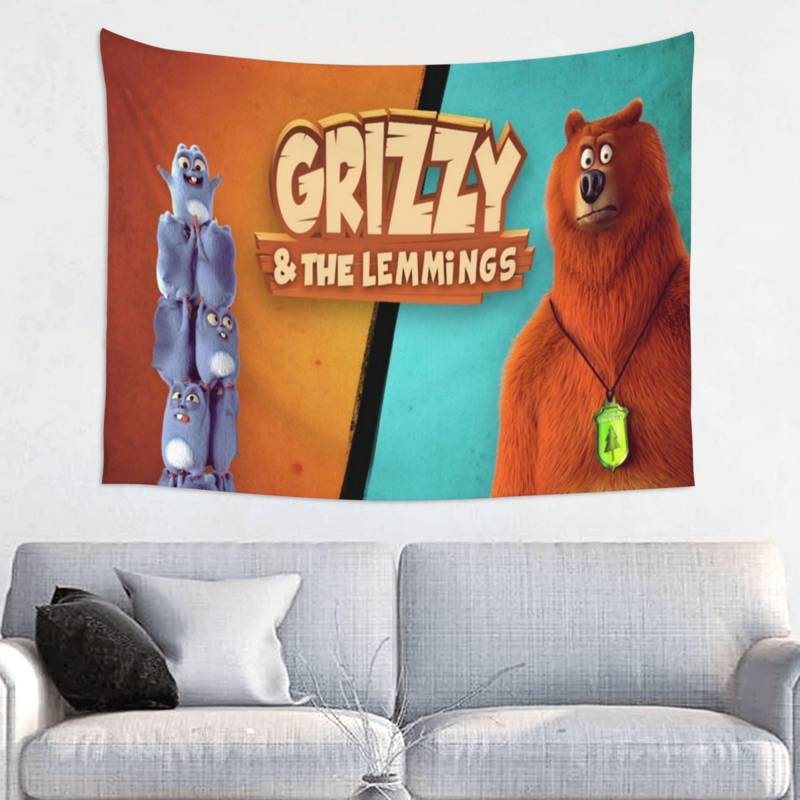 Grizzy and the Lemming Tapestry Anime Poster Large Background Wall Art ...