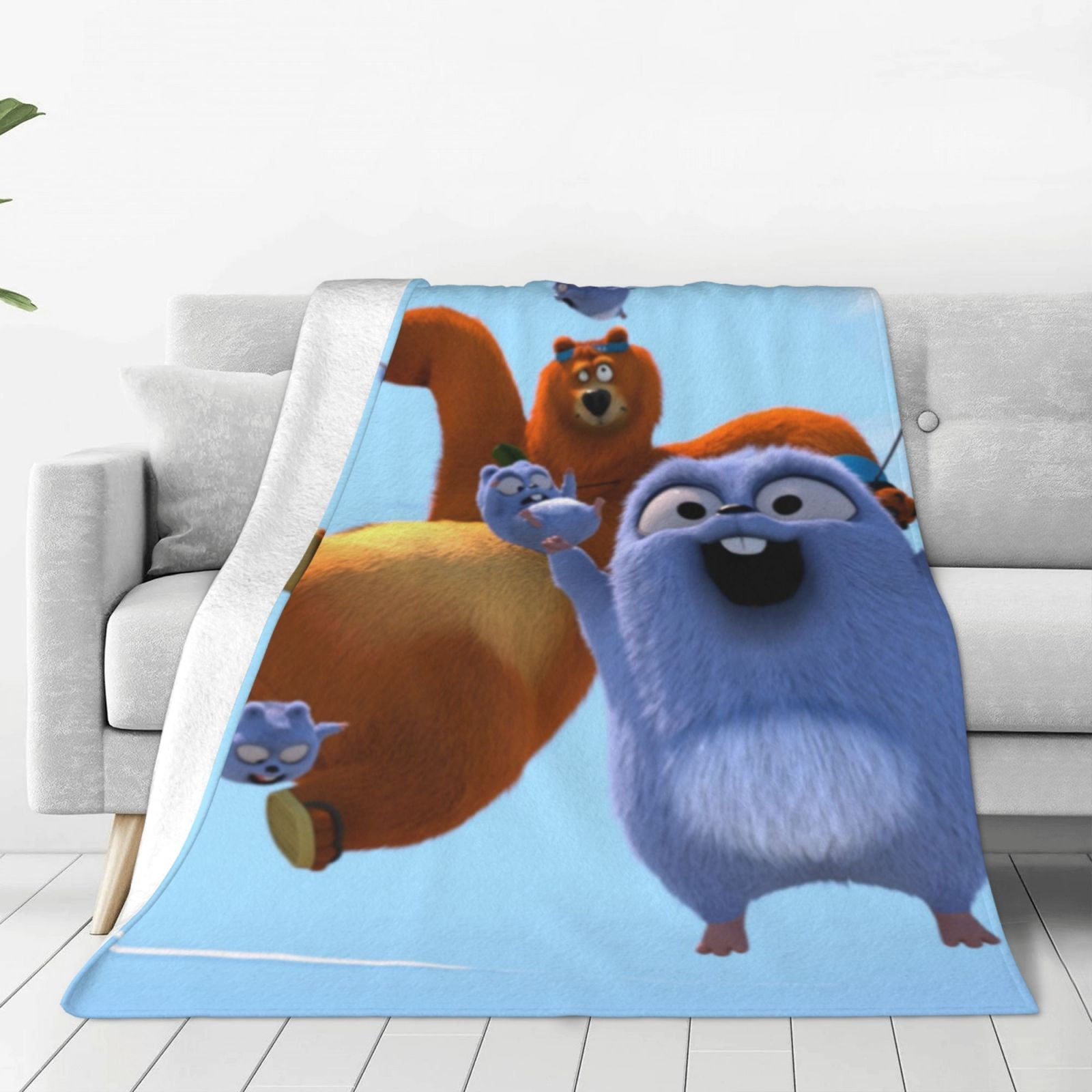 Grizzy & the Lemmings Flannel Blanket Cozy Ultra-Soft Micro Fleece ...