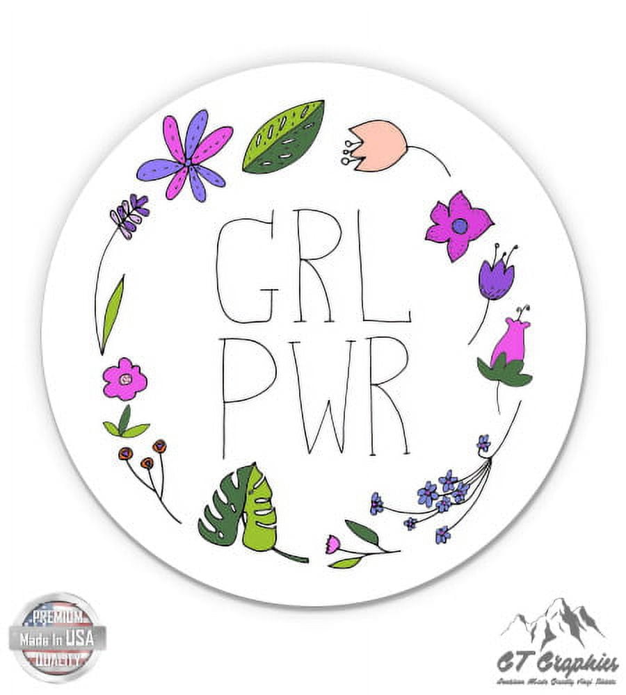 Grl Pwr Girl Power - 12" Vinyl Sticker Waterproof Decal - Walmart.com