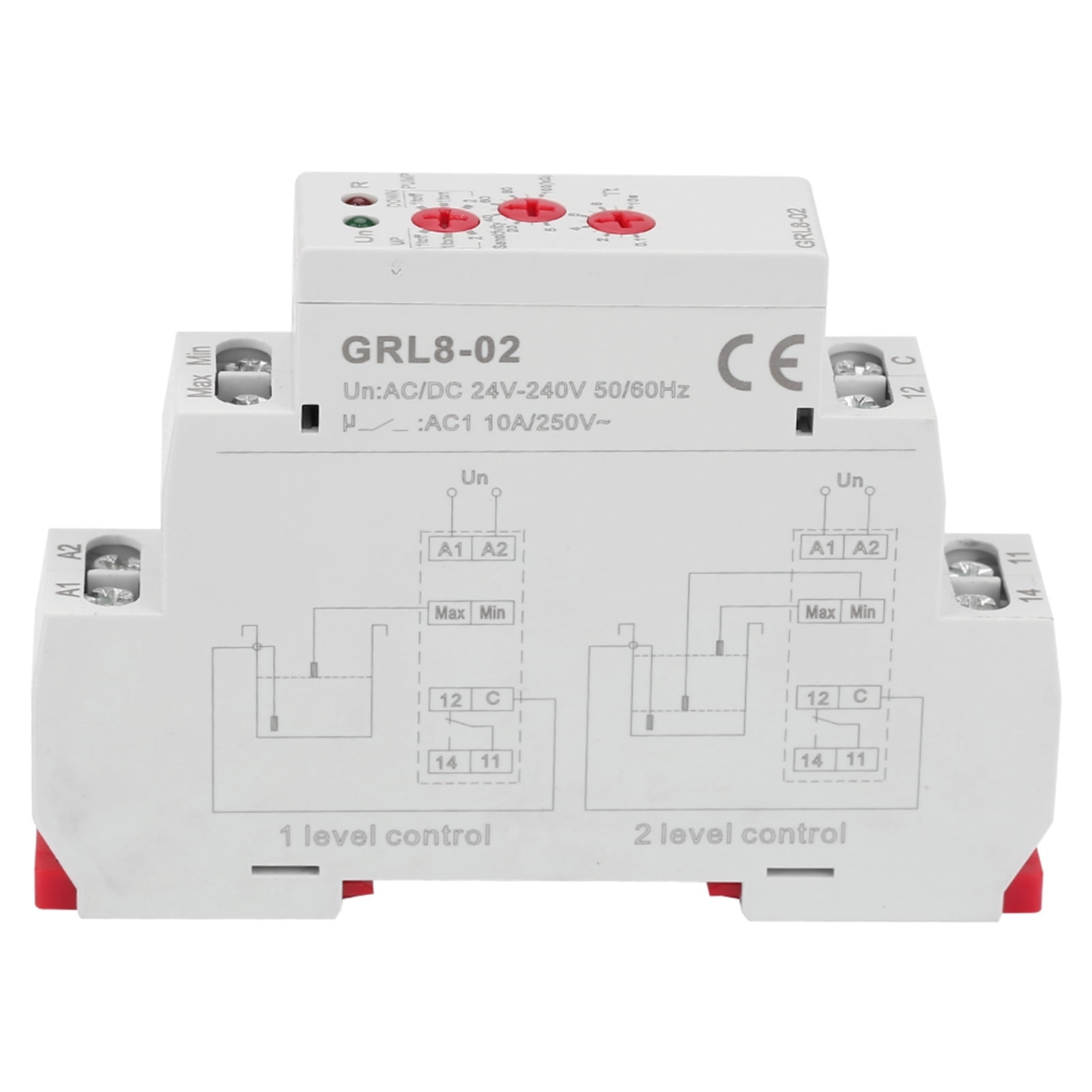 Grl8 02 Liquid Level Control Relay Water Level Controller 10A Ac/Dc 24V ...