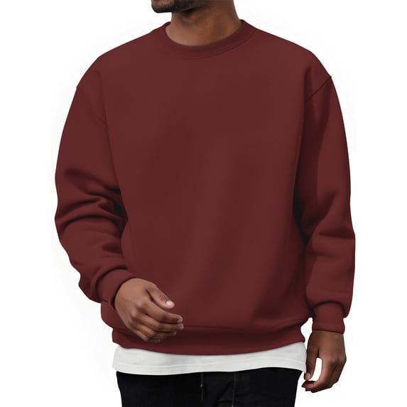 GrmtClth Crewneck Sweatshirt Men Relaxed Fit Long Sleeve Pullover Tops ...