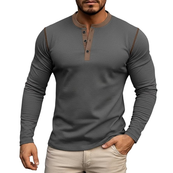 GrmtClth Henley Shirts for Men Long Sleeve Fashion Base Layer Comfy ...