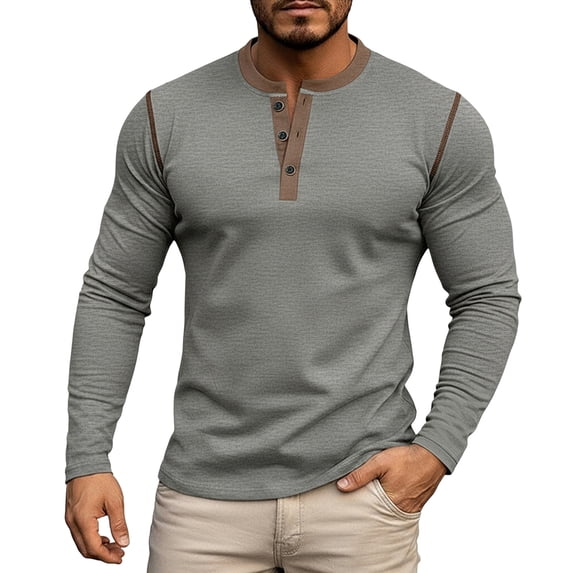 GrmtClth Henley Shirts for Men Long Sleeve Trendy Base Layer ...