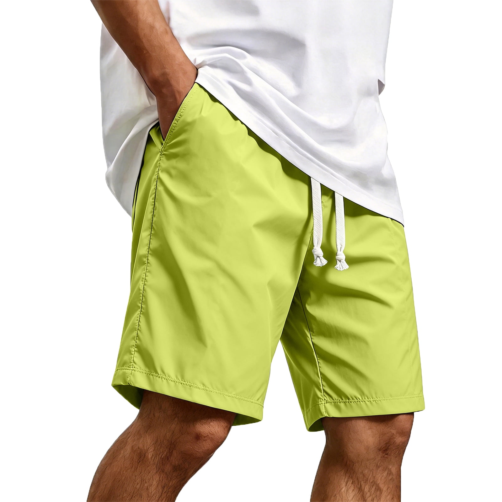 GrmtClth Men's Athletic Shorts Loose Deep Side Pocket Elastic ...