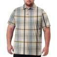GrmtClth Men's Big & Tall Autumn Plaid Check Sport Shirt Short Sleeve ...