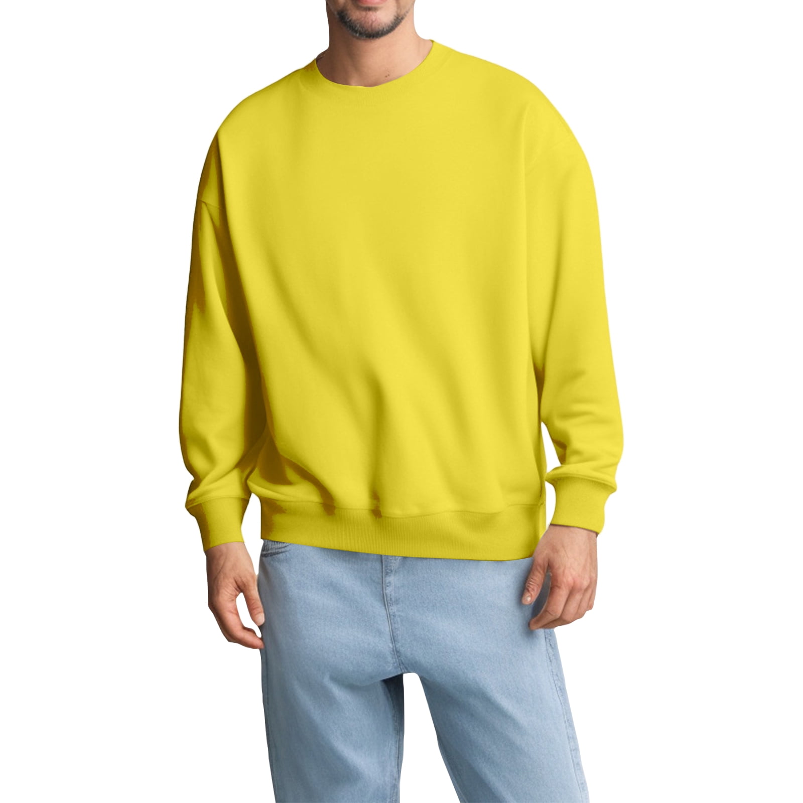 GrmtClth Men's Crewneck Sweatshirts Loose Fit Long Sleeve Pullover Tops ...