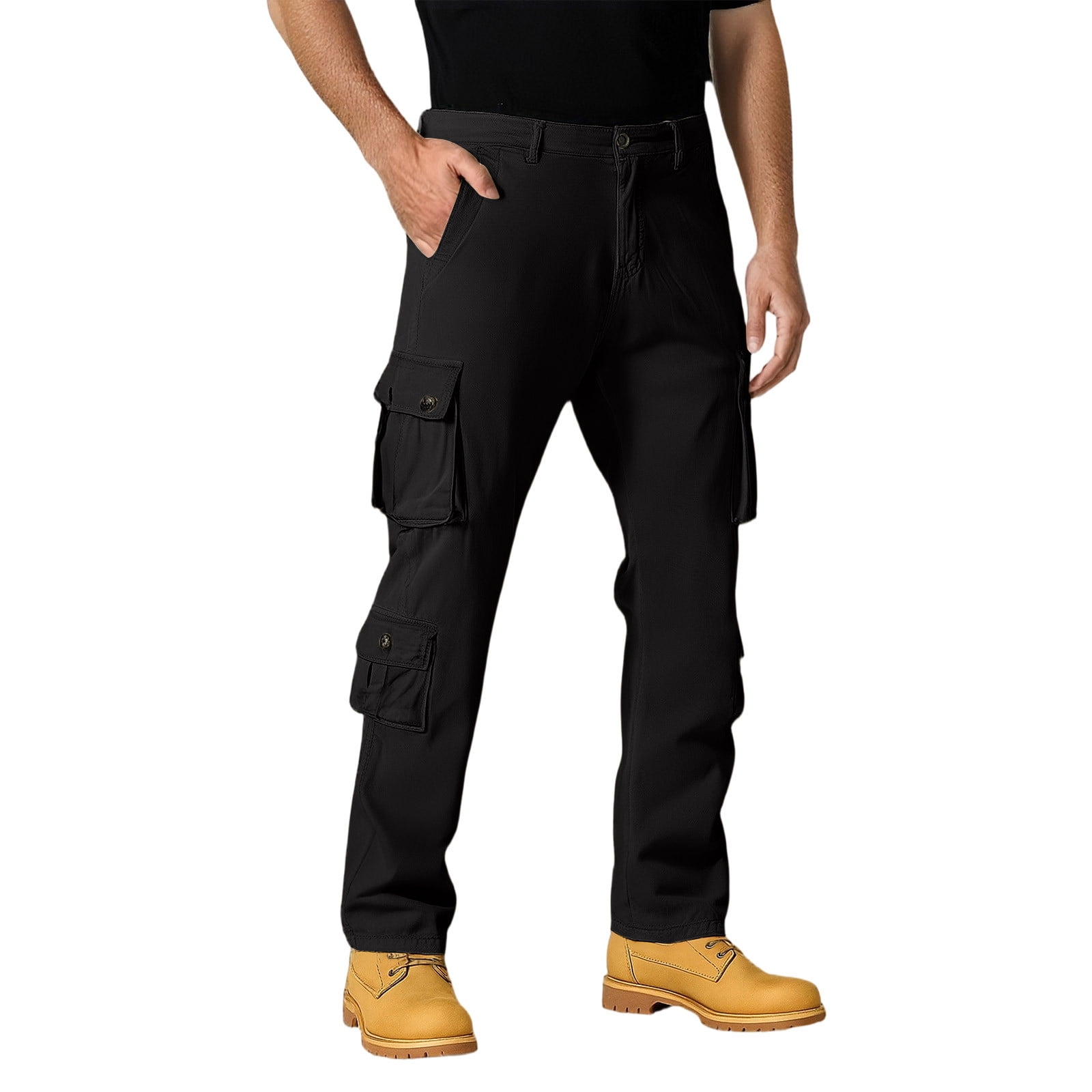 GrmtClth Mens Tactical Pants Waterproof Rip Cargo Pants Baggy Outdoor ...