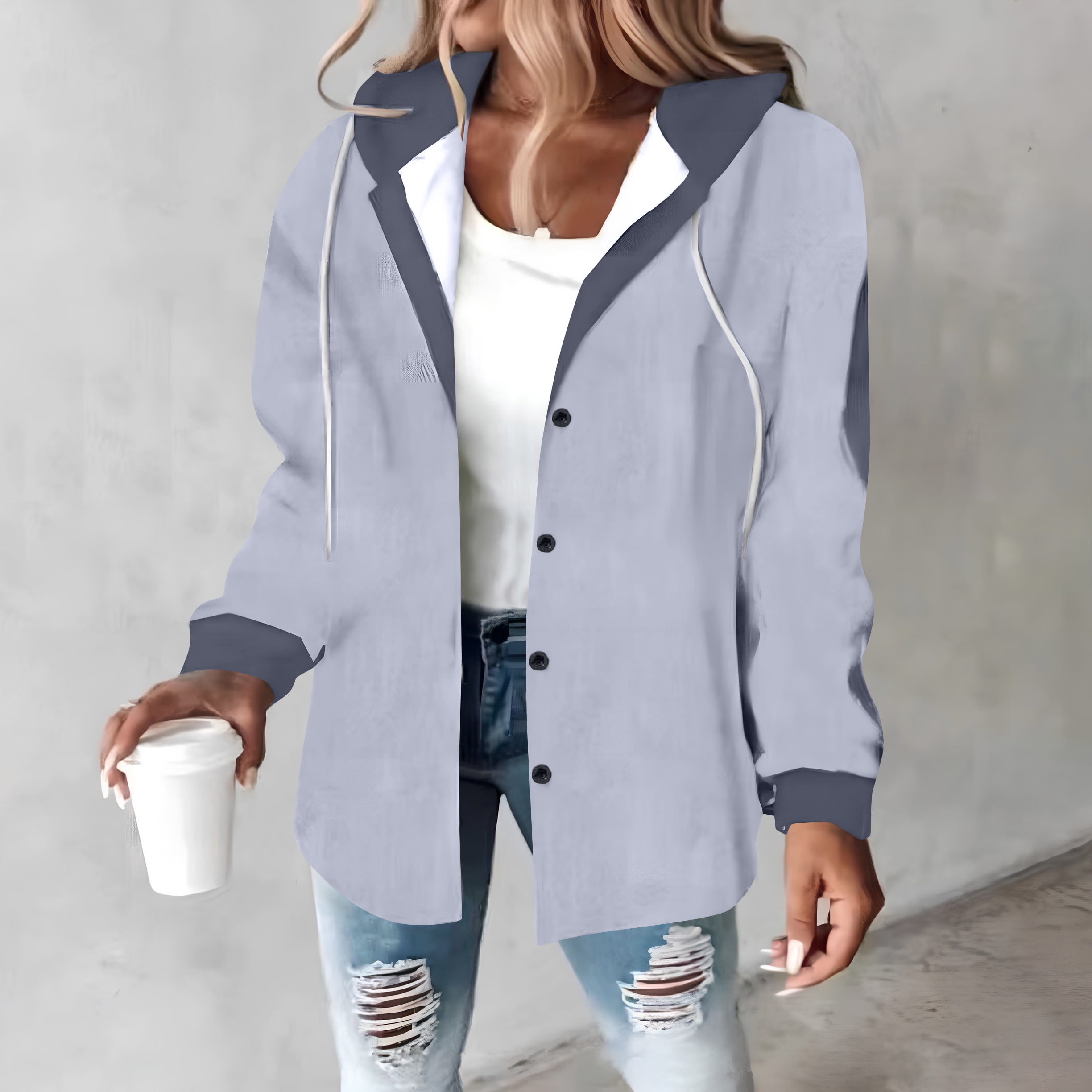 GrmtClth Shackets for Women 2025 Fashion Fleece Lined Button Up Plaid ...
