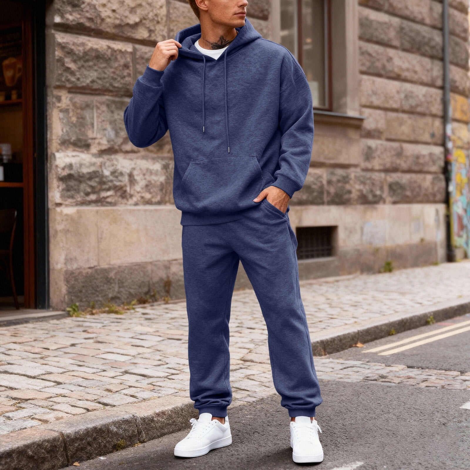GrmtClth Sweat Suits Men 2 Piece Sets Gym Jogging Suits Cozy Soft ...