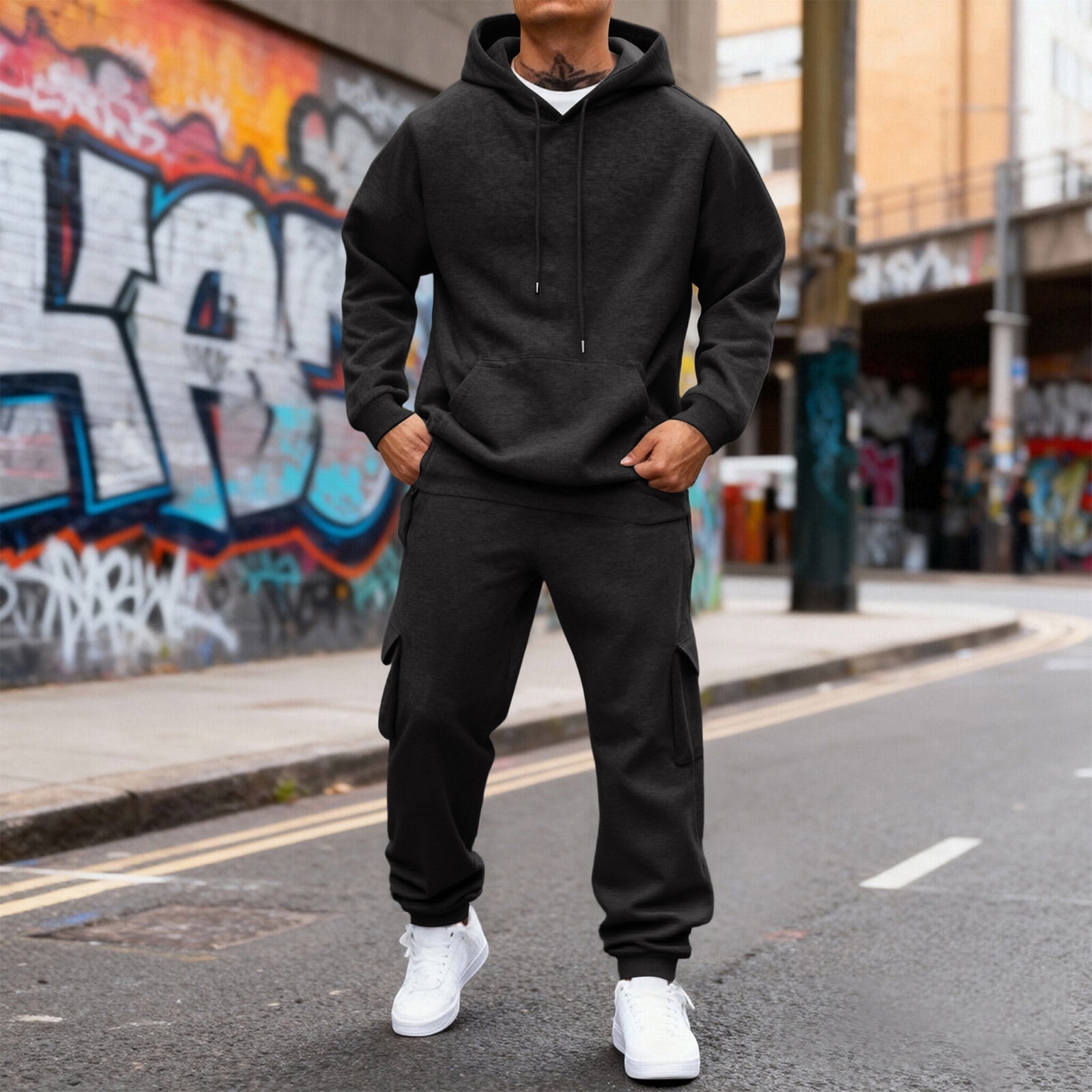GrmtClth Track Suits Mens 2 Piece Sets Workout Jogging Suits Cozy Fit ...