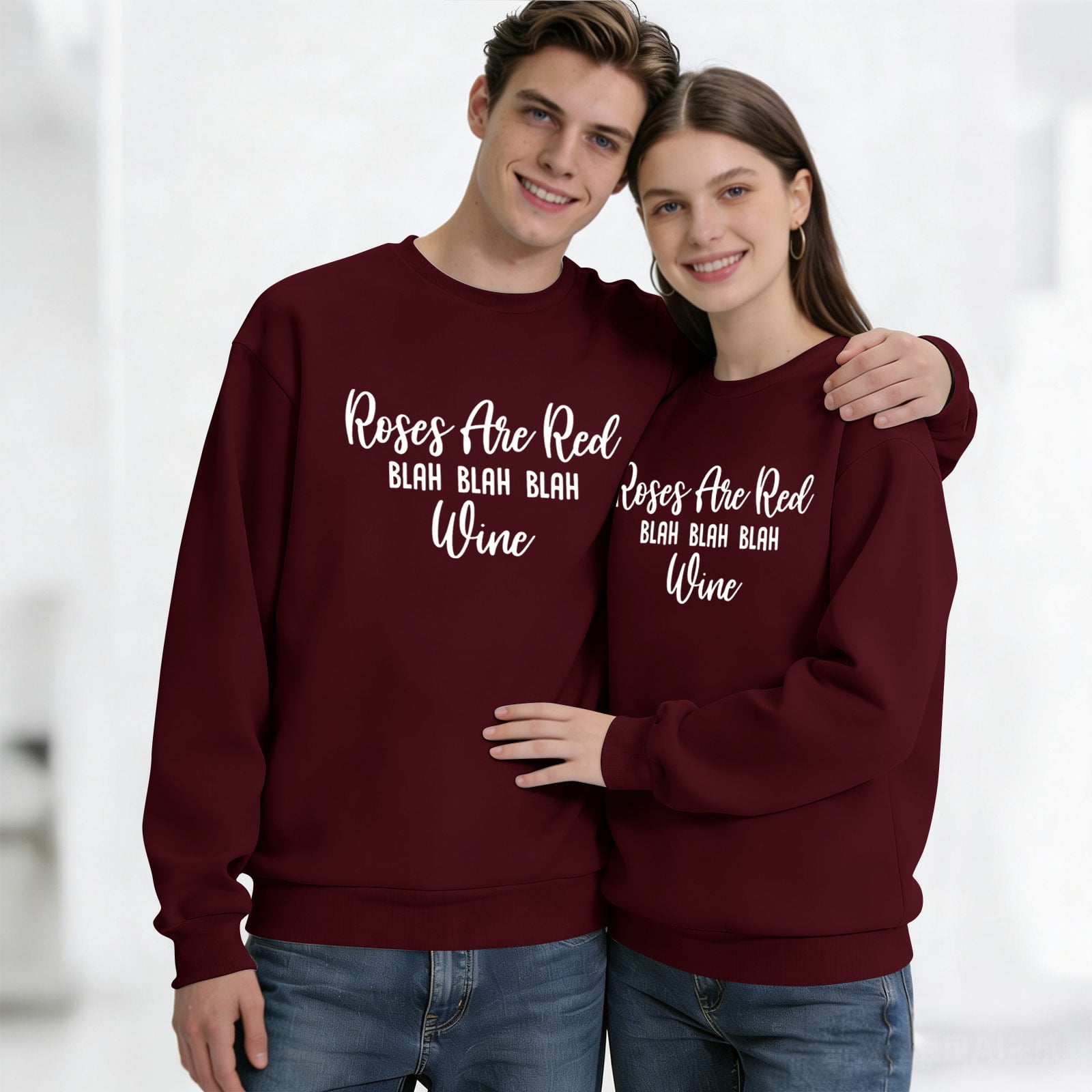 GrmtClth Valentines Sweatshirts for Men Crewneck Novelty Love Letter ...