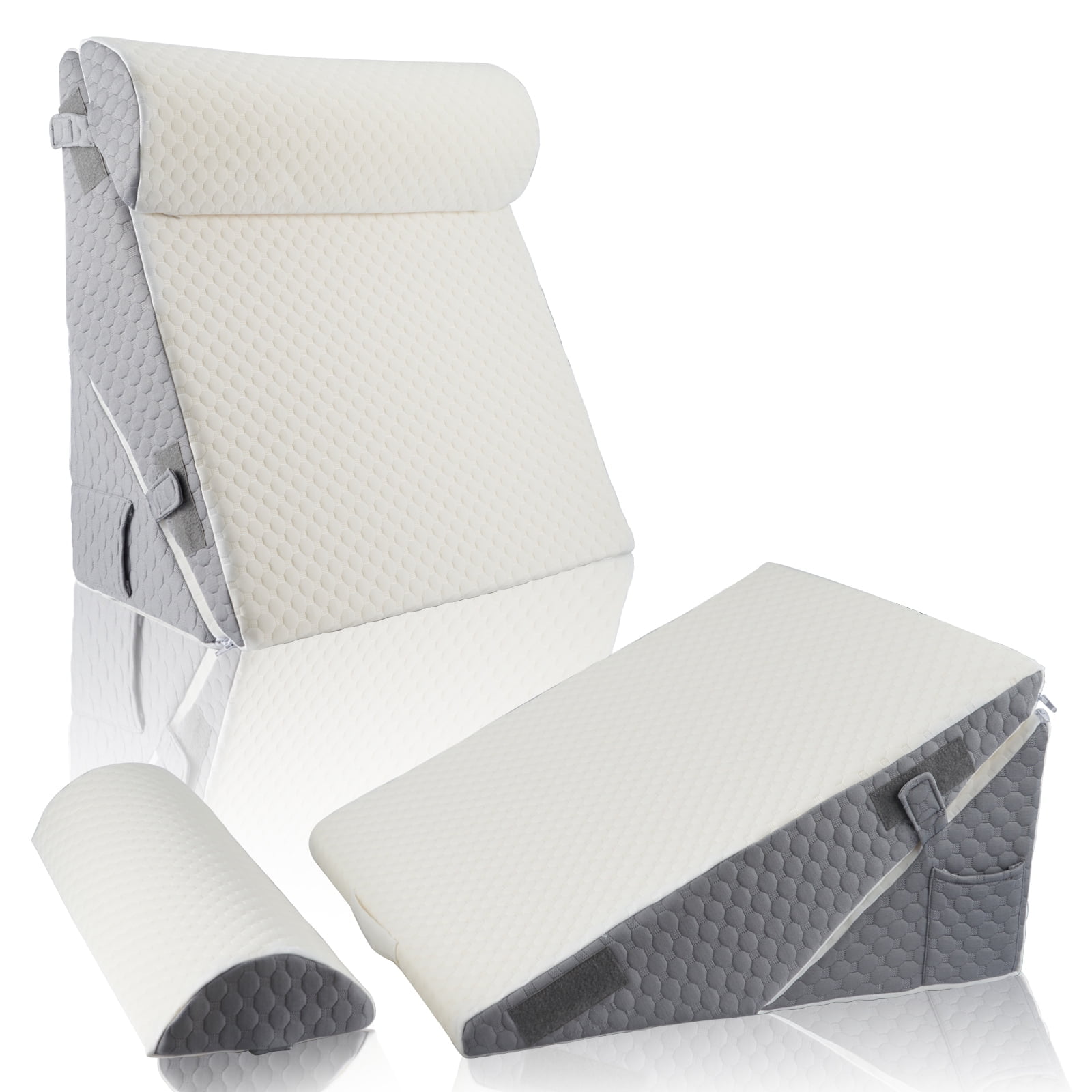 Grnoedn Wedge Pillow for Sleeping,Orthopedic Adjustable Memory Foam Bed ...