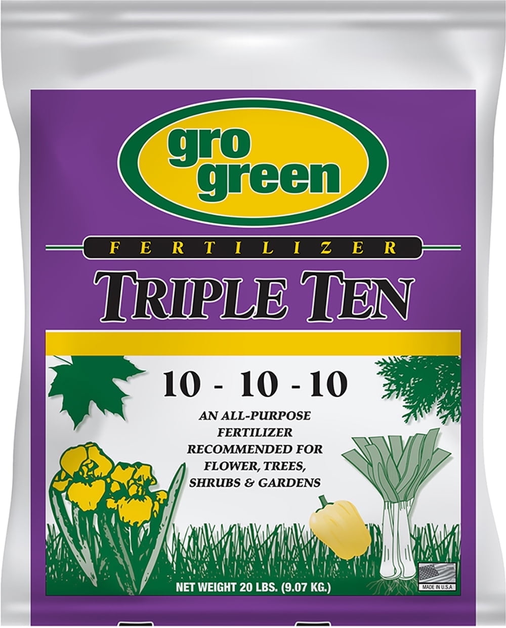 Gro Green Triple Ten 10-10-10 Outdoor Fertilizer for Gardens, Flowers ...