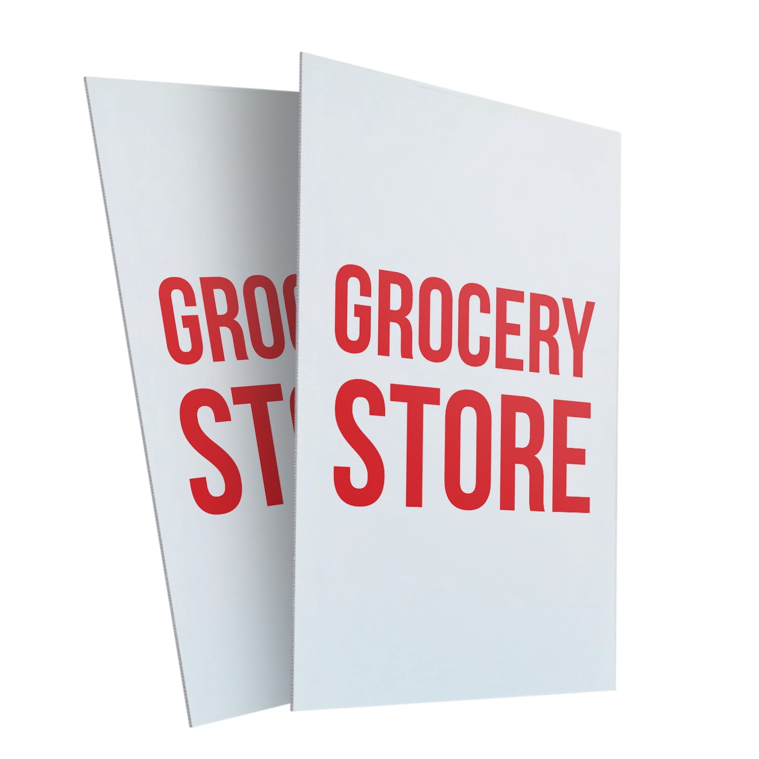 Grocery Store (2-Pack) 24 Inch x 36 Inch Plastic Signs | Sign Insert ...
