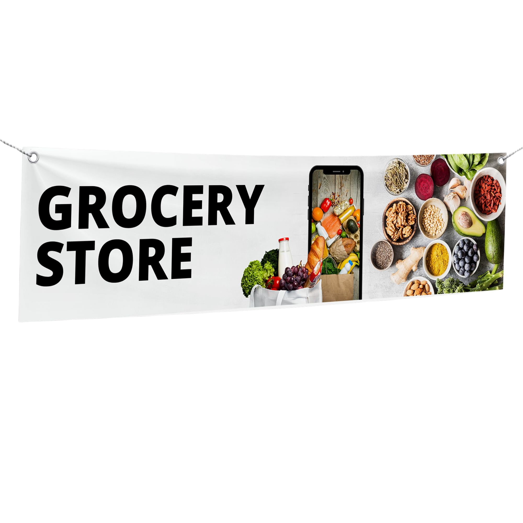 Grocery Store Large Banners and Signs for Outdoor by DreamController ...