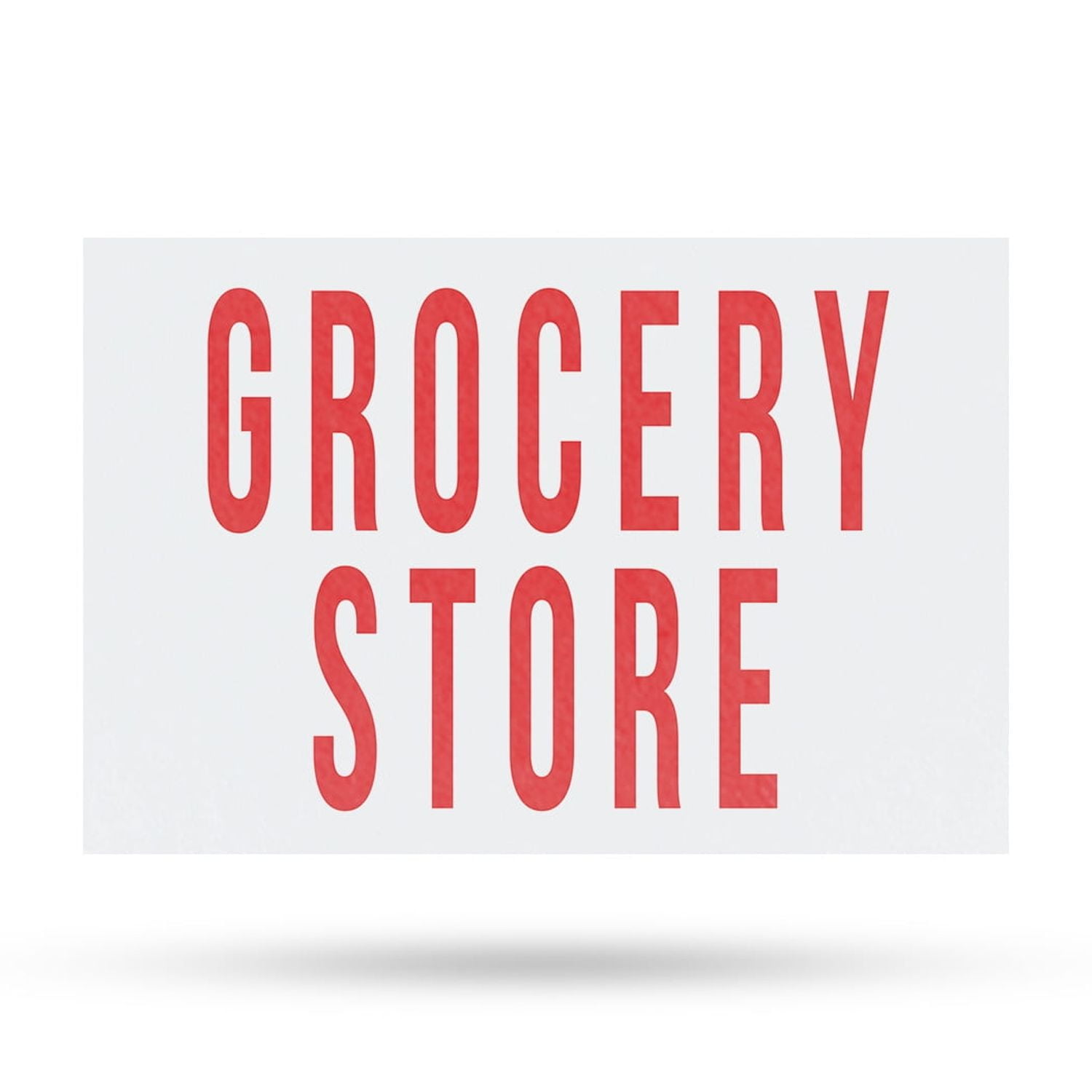 Grocery Store Vinyl Decal 18 Inch x 24 Inch Weatherproof Heavy-Duty ...