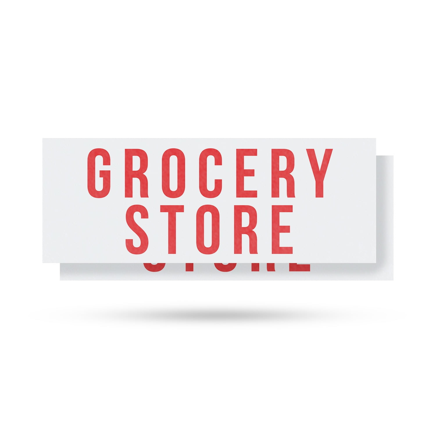 Grocery Store Vinyl Decal 2 Pack of 12 Inch x 5 Inch Weatherproof Heavy ...