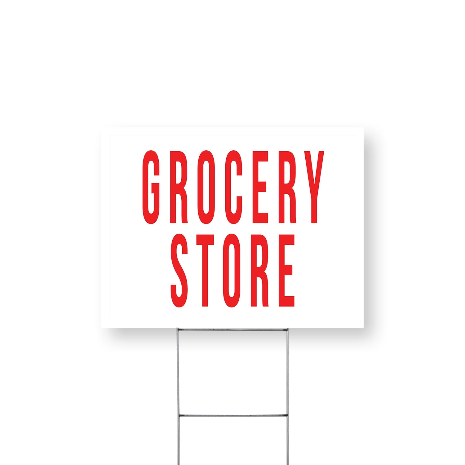 Grocery Store Yard Sign 18 Inch x 24 Inch Double Sided Weatherproof ...