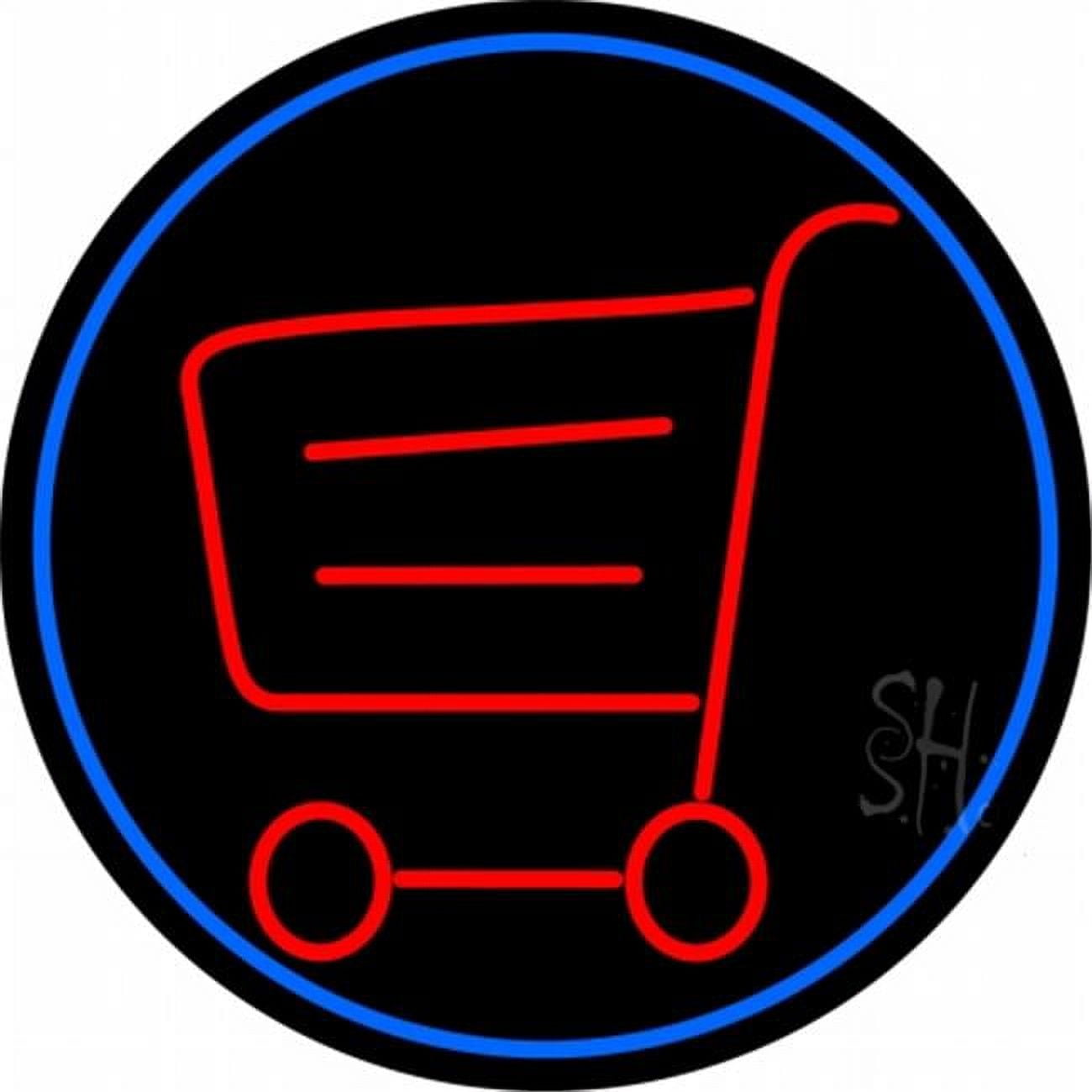 Grocery Trolley Logo Clear Backing Neon Sign, 26 x 26 in. - Walmart.com