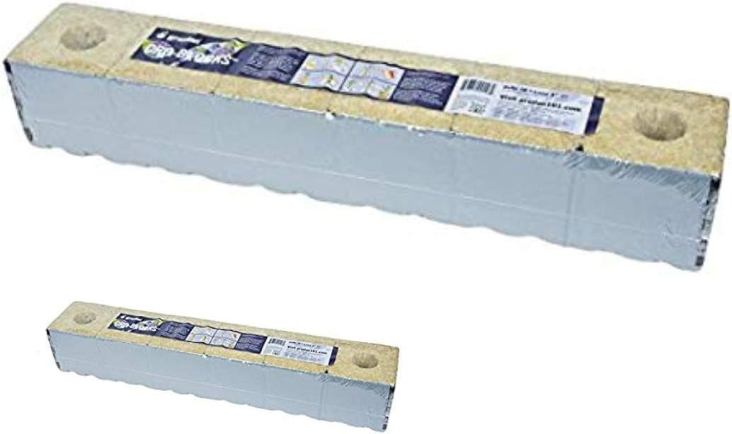 Grodan 10 Wrapped Gro-Blocks 4" x 4" x 4" With Holes 12 Cubes per pack ...