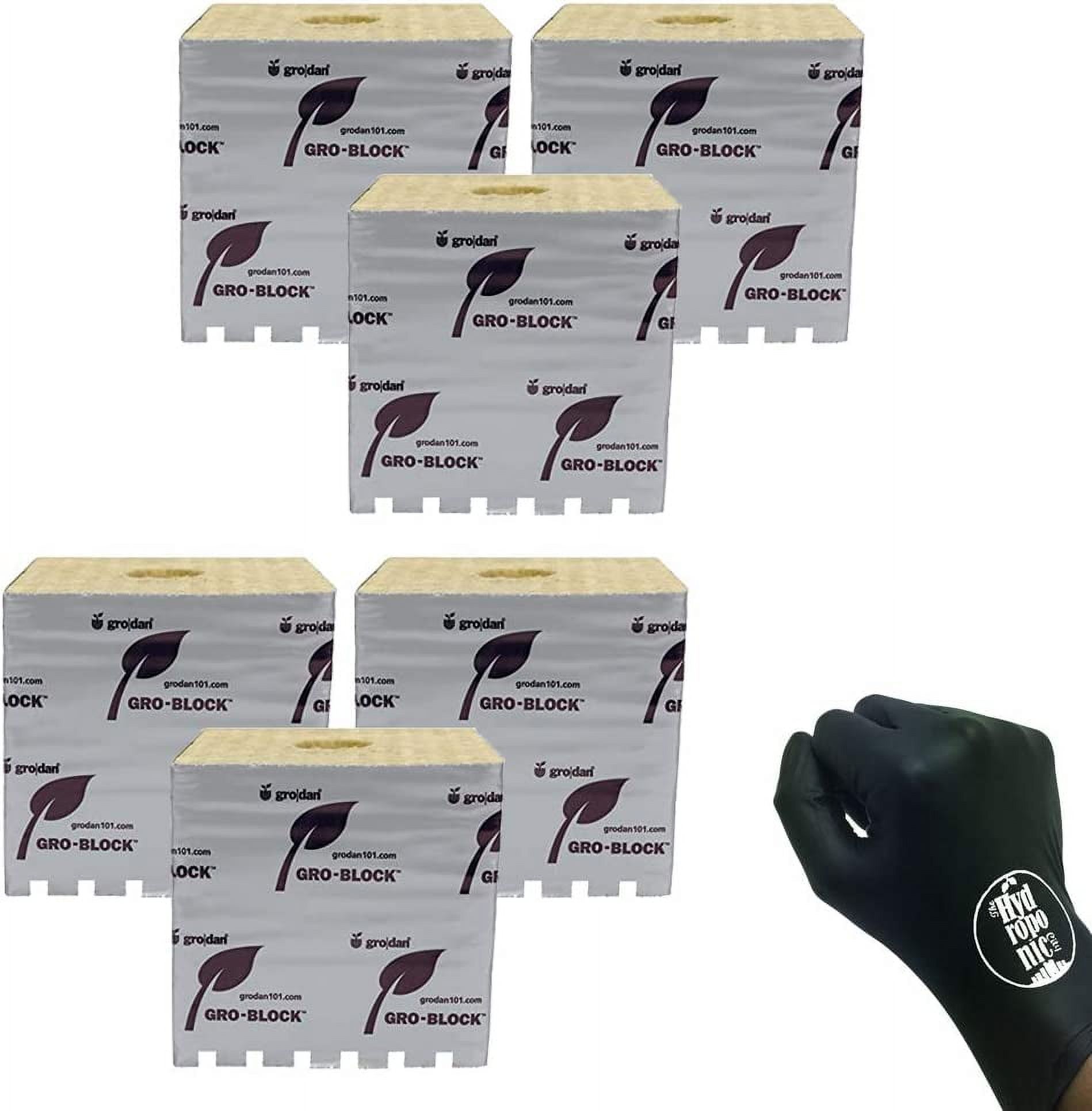 Grodan Rockwool Wrapped Gro-Blocks | 4" Cube - Pack of 6 | + THCity ...