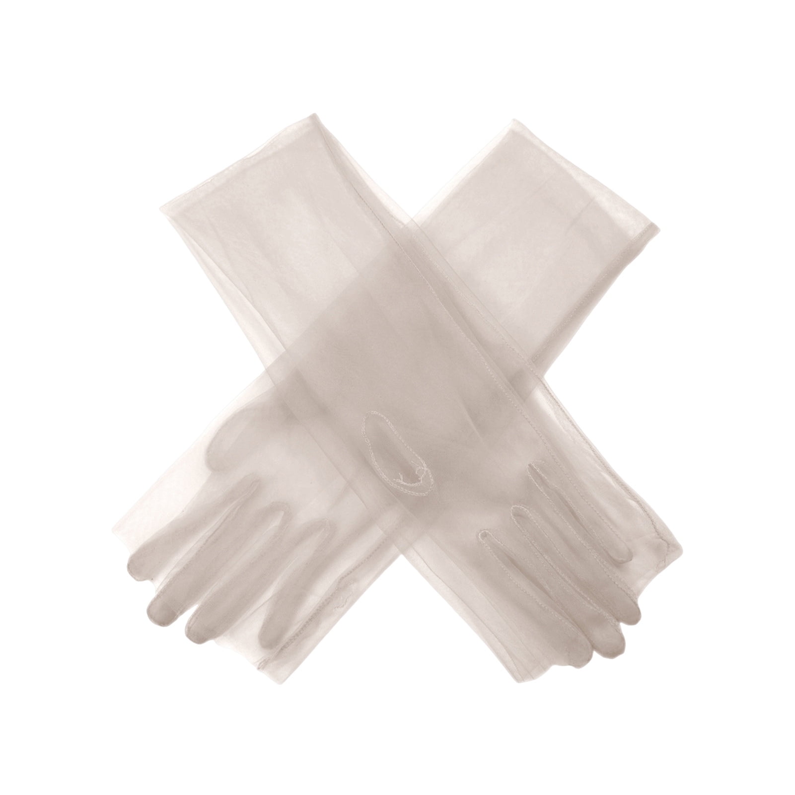 Grofry 1 Pair Women Prom Arm Covers See-through Mesh Thin Pleated Five ...