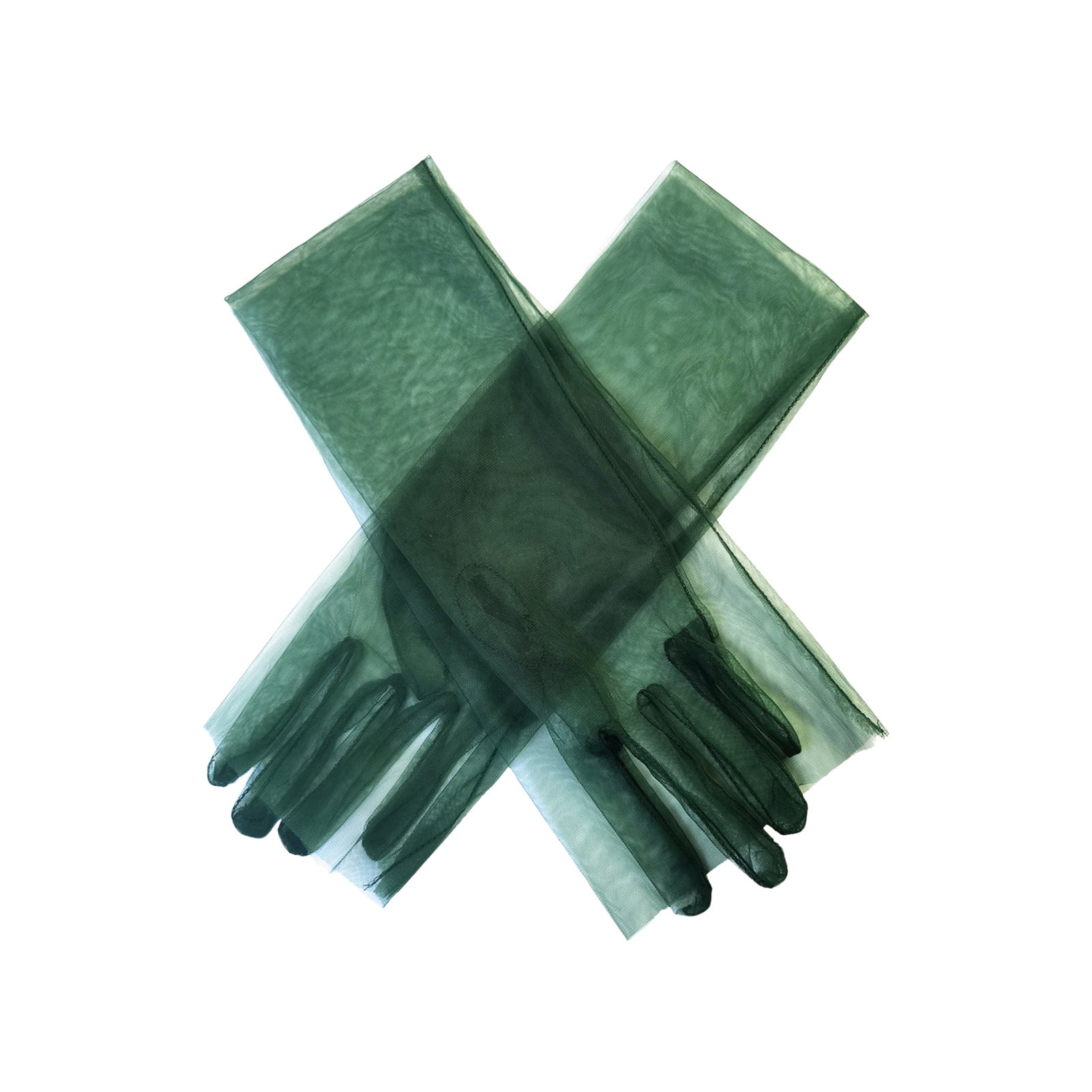 Grofry 1 Pair Women Prom Arm Covers See-through Mesh Thin Pleated Five ...