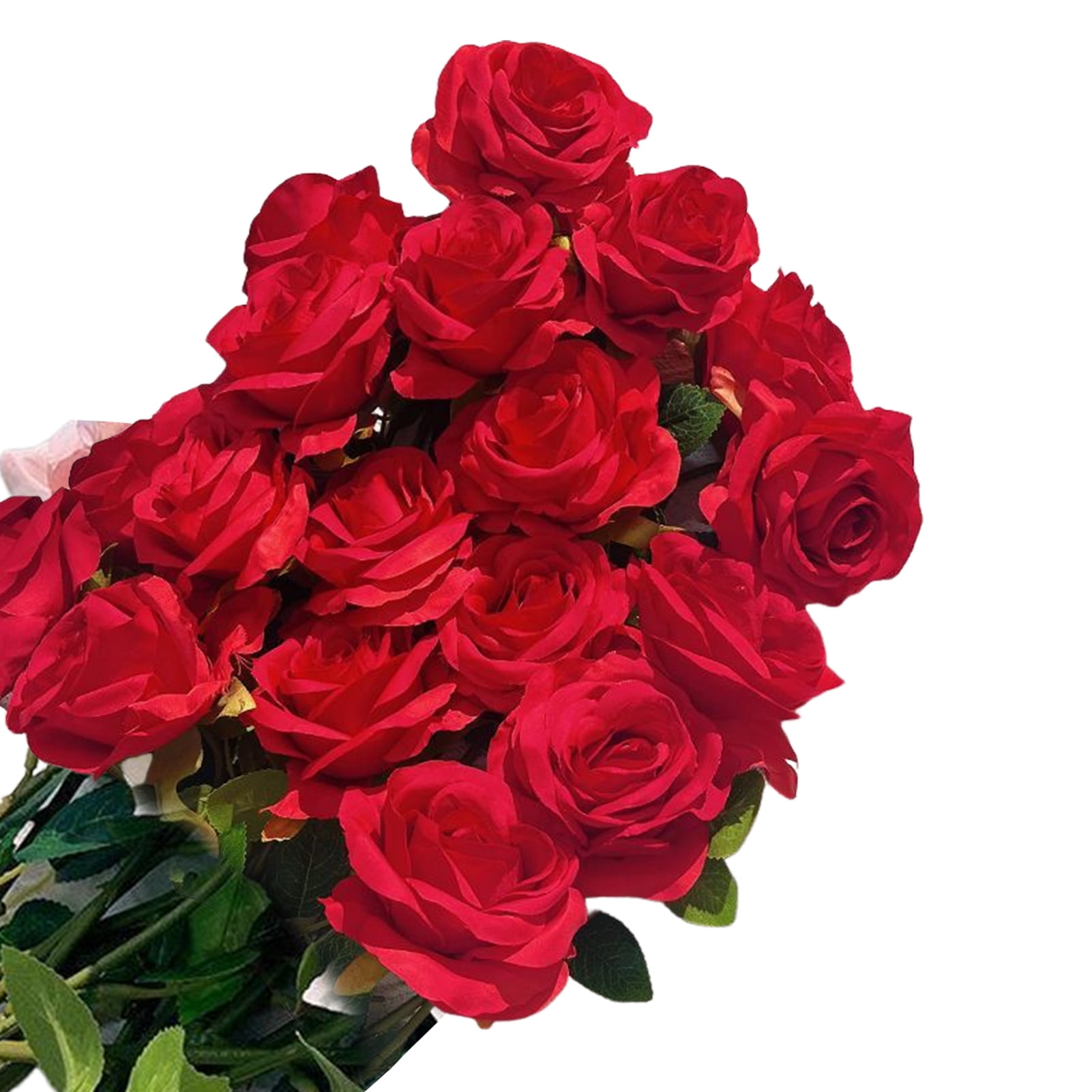 Grofry 12 Pcs Artificial Rose Flowers Realistic Looking Vibrant Color ...