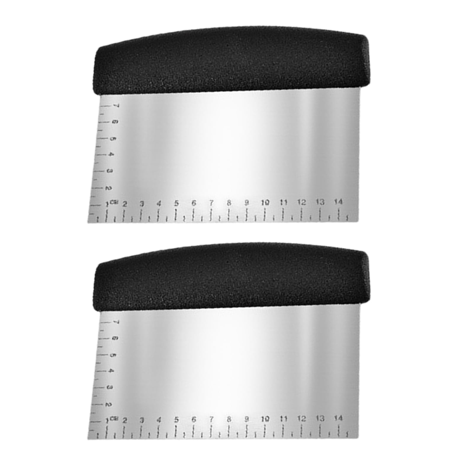 Grofry 2 Pcs Dough Cutters，with Measuring Scale Food Grade Stainless Steel High Strength No ...