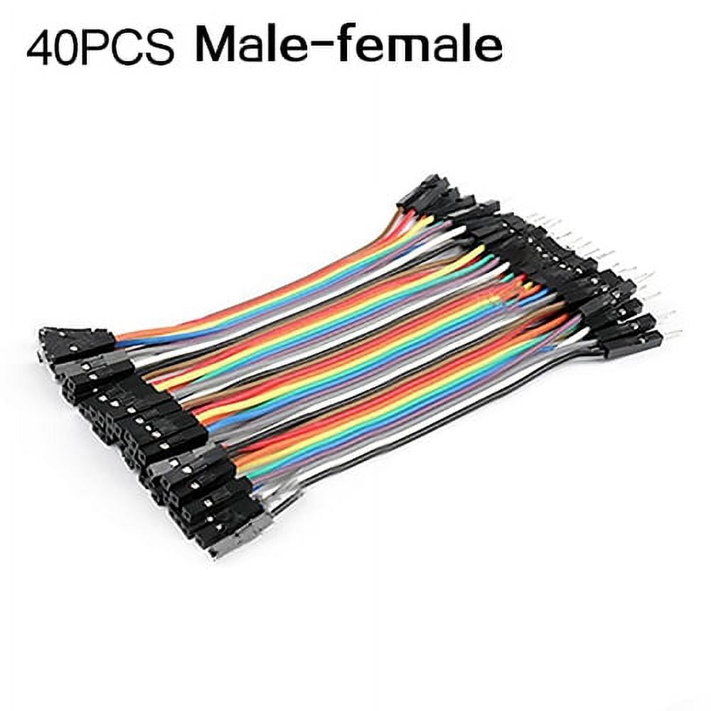Grofry 40Pcs/Row 10cm Wires Jumper Cables for Breadboard Male female ...