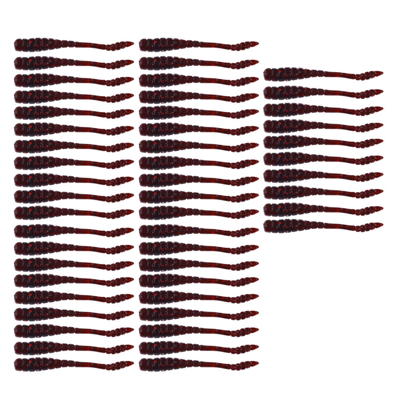 Grofry 50 Pcs Soft Worm Lure Realistic Bionic Spiral Maggot Artificial ...