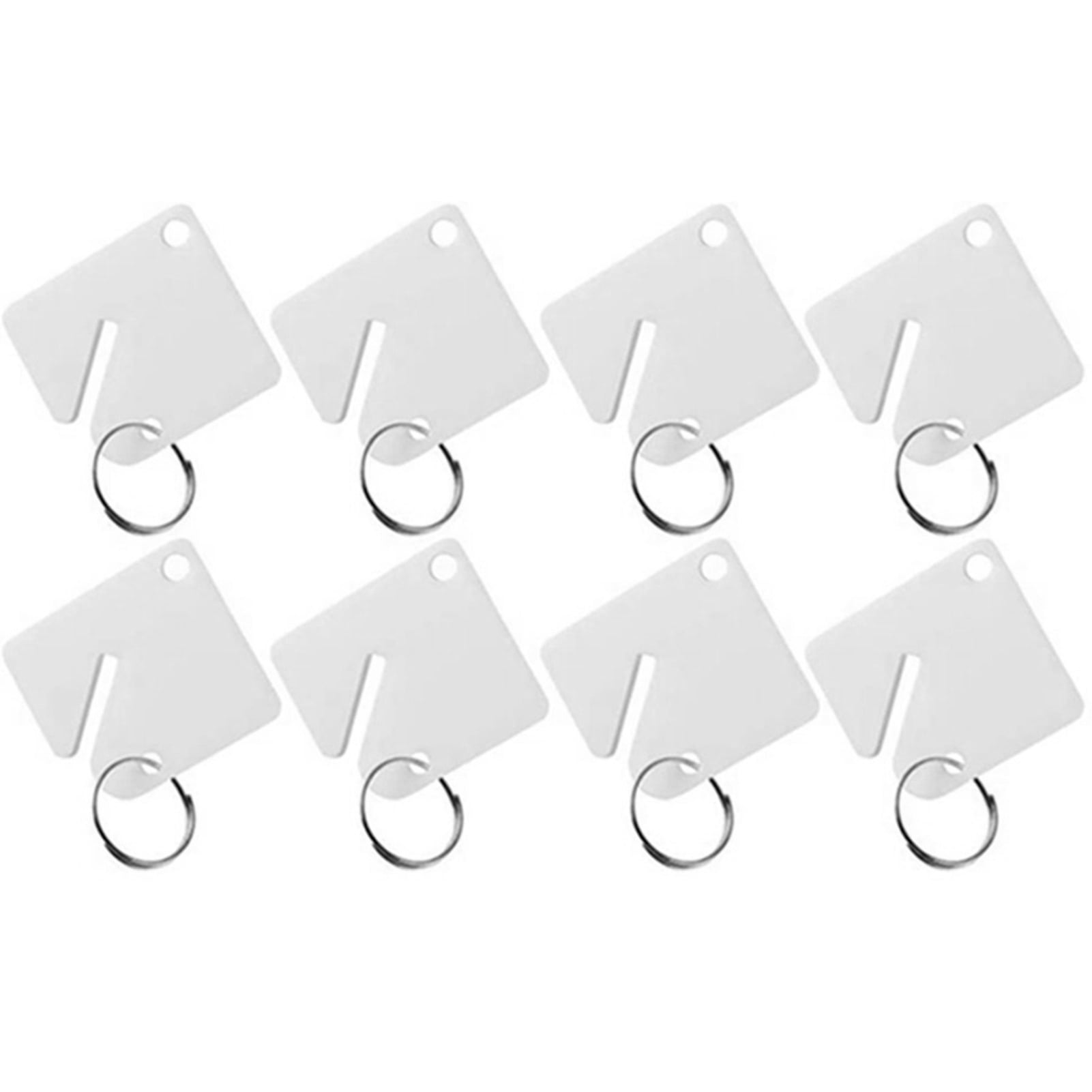 Grofry 60 Pcs Key Chain Tags White Writable Keys Classification ...