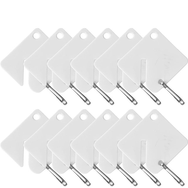 Grofry 60 Pcs Key Chain Tags White Writable Keys Classification ...